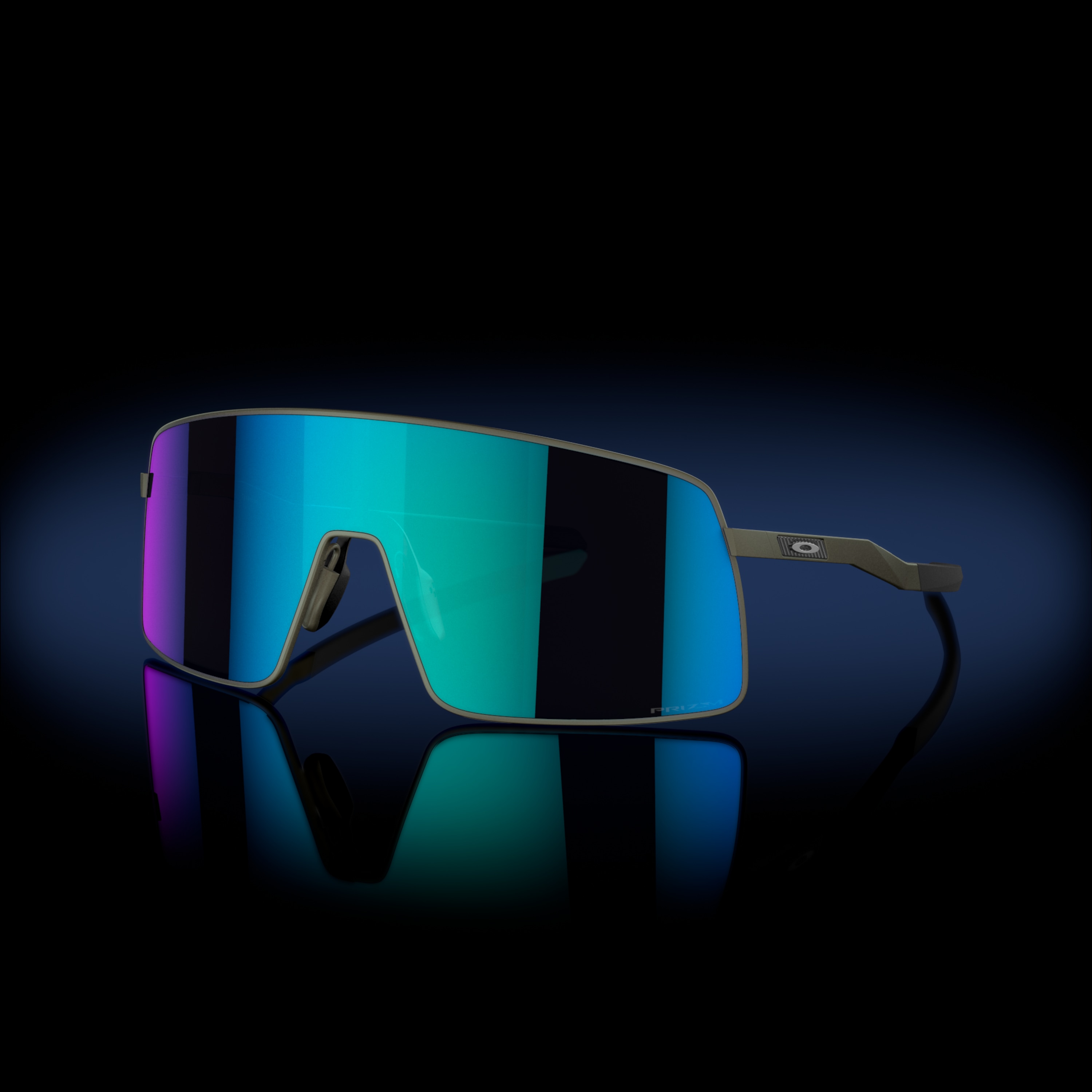 Sutro TI Prizm Sapphire Lenses, Satin Lead Frame Sunglasses | Oakley® US