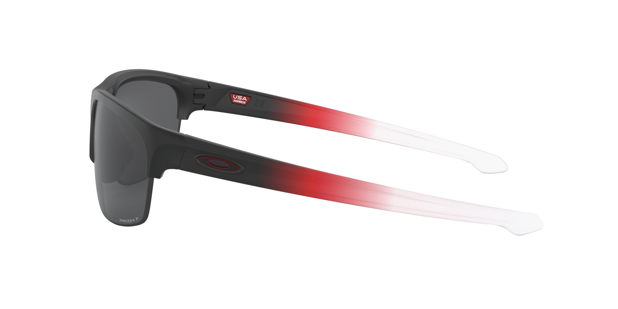 Sliver™ Edge Prizm Black Polarized Lenses, Ignite Red Fade Frame ...