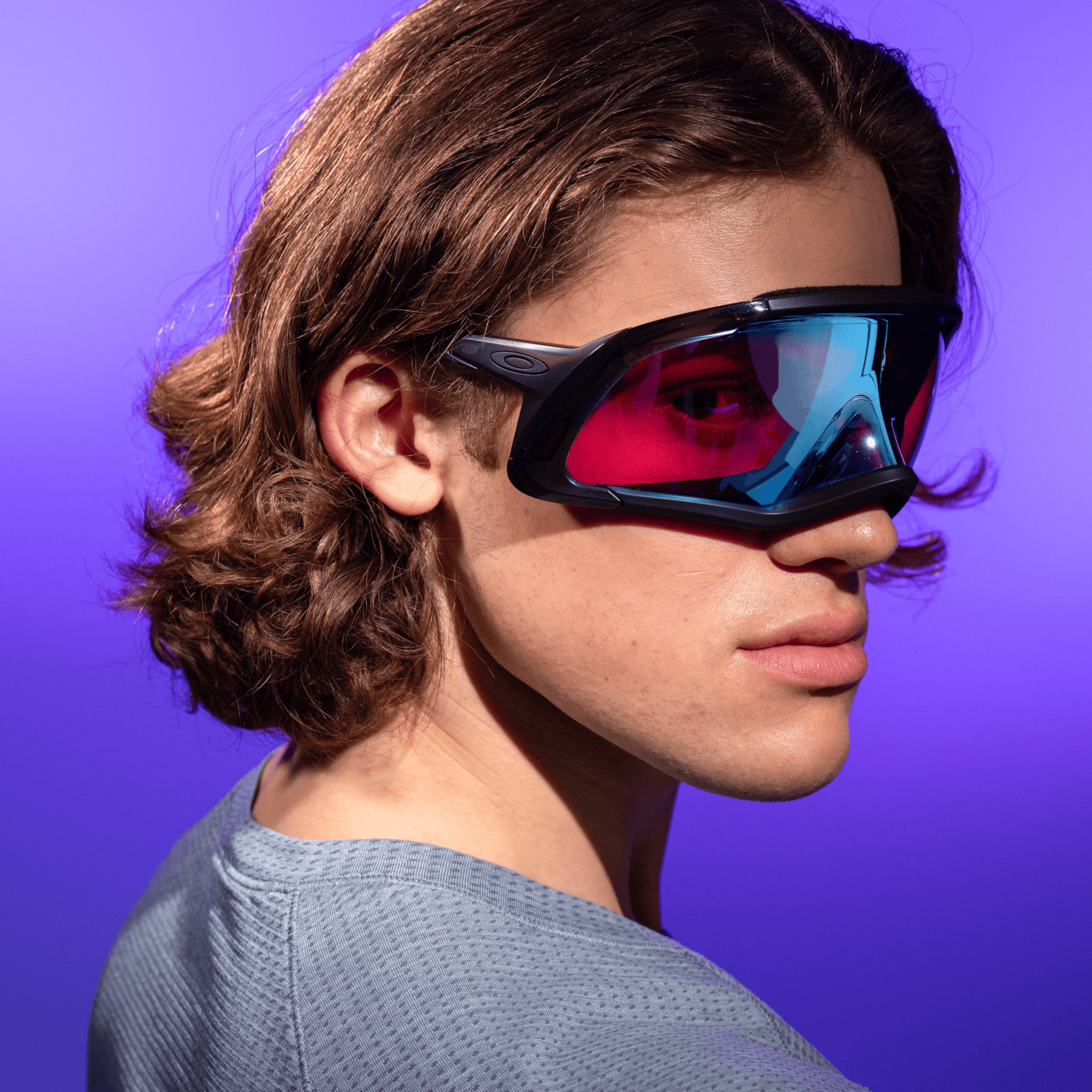 Flex Scape Prizm Snow Sapphire Lenses, Matte Grey Smoke Frame ...