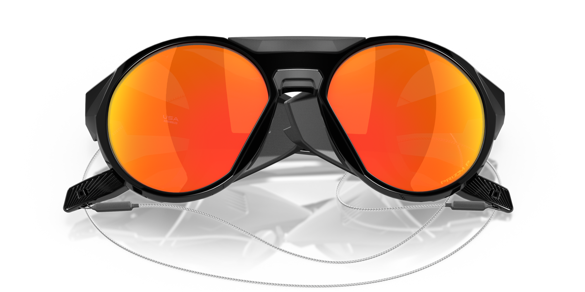 Clifden Prizm Ruby Polarized Lenses, Polished Black Frame Sunglasses ...