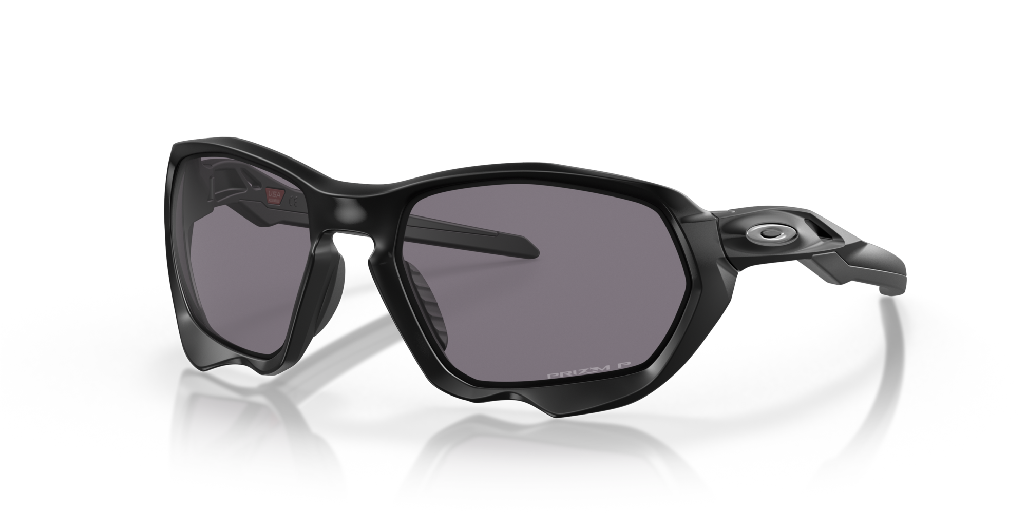 Plazma Prizm Grey Polarized Lenses, Matte Black Frame Sunglasses ...
