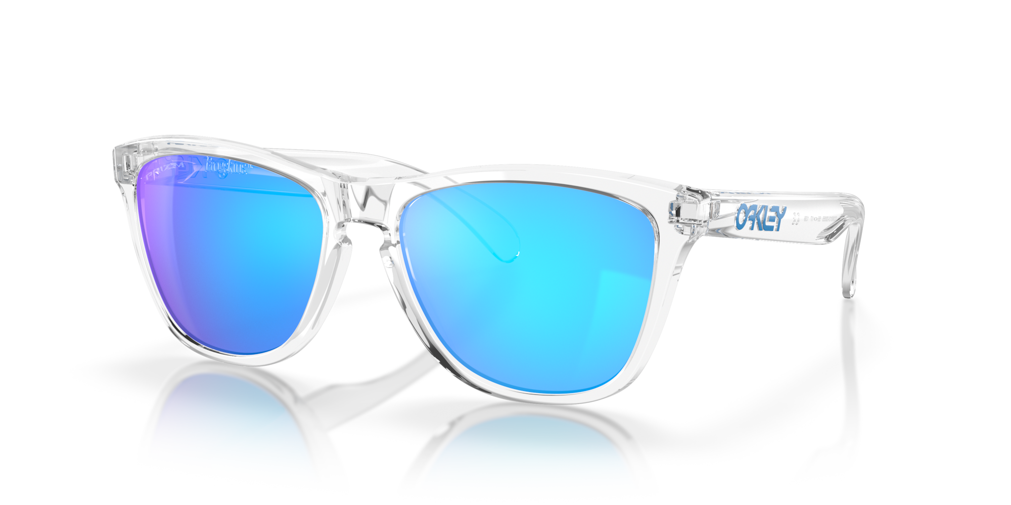 Frogskins™ Prizm Sapphire Lenses, Crystal Clear Frame Sunglasses | Oakley® GB