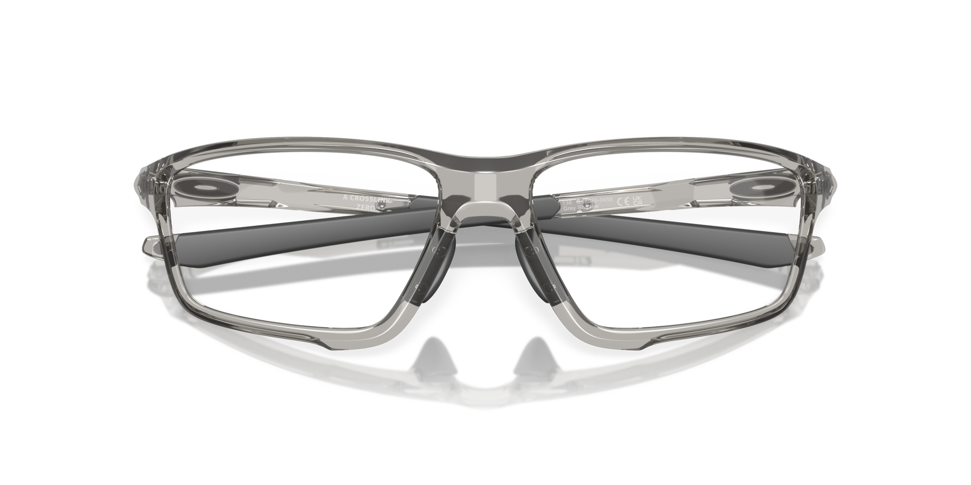 Crosslink® Zero (Low Bridge Fit) Polished Grey Shadow Eyeglasses ...