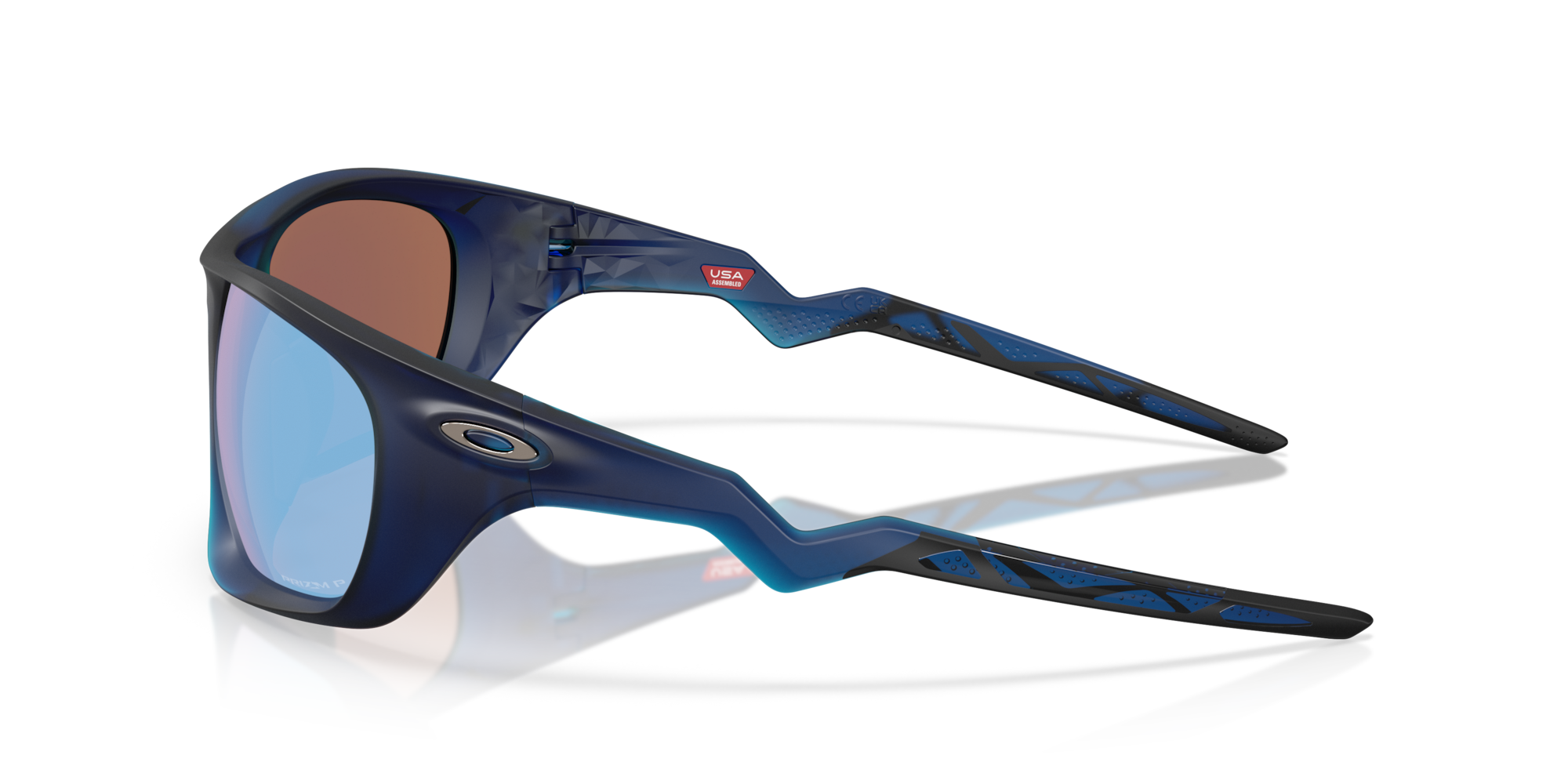 Lateralis Prizm Deep Water Polarized Lenses, Matte Transparent Blue ...