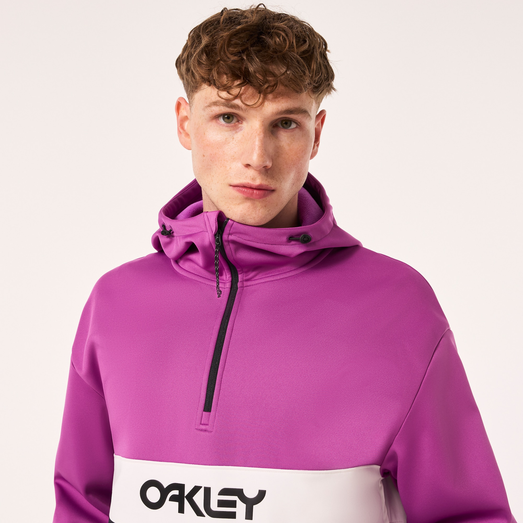 Oakley Tnp Nose Grab Softshell Hoodie - Blackout/Ultra Purple | Oakley® US