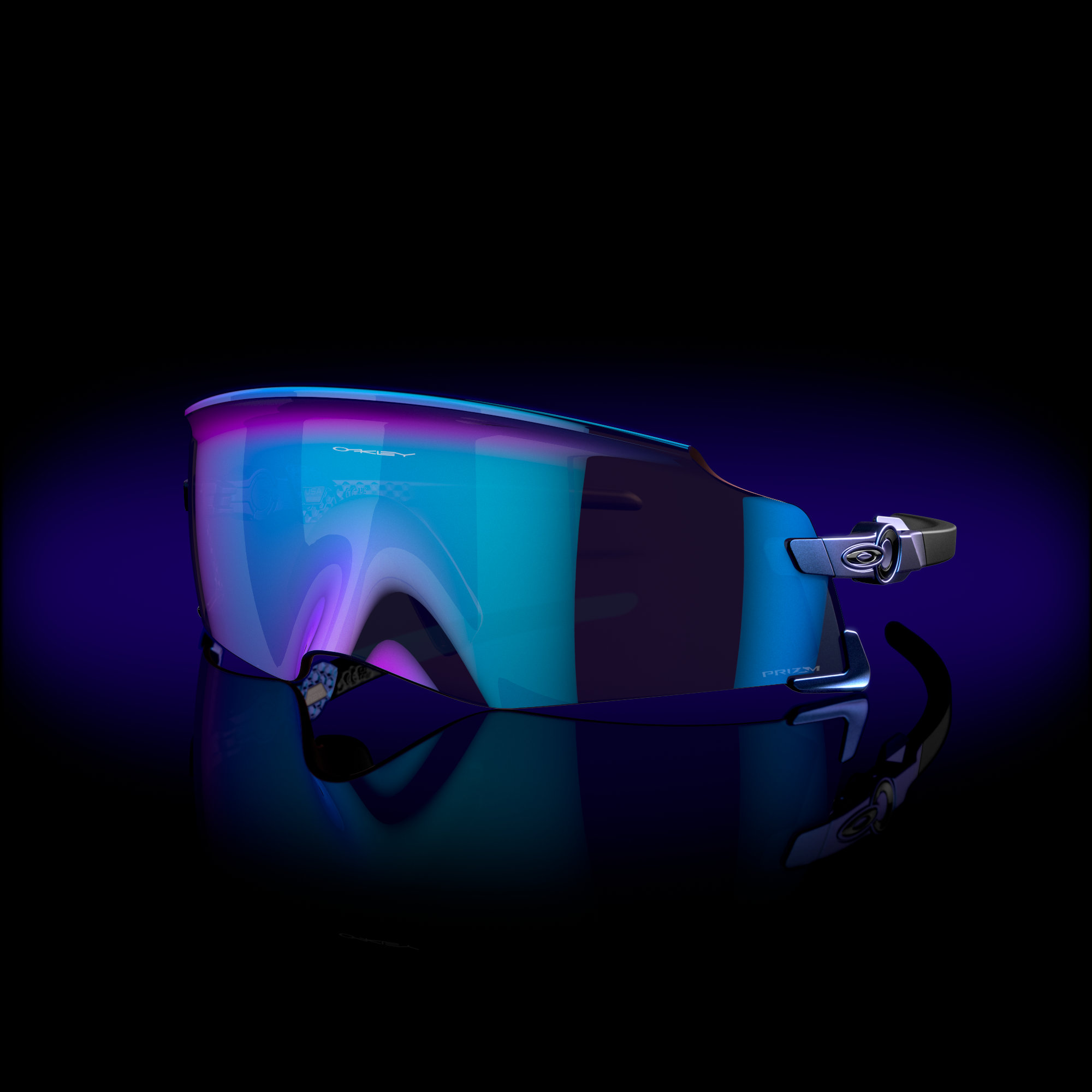 Oakley Kato Sunglasses with Matte Cyan/Blue Colorshift Frame and Prizm ...