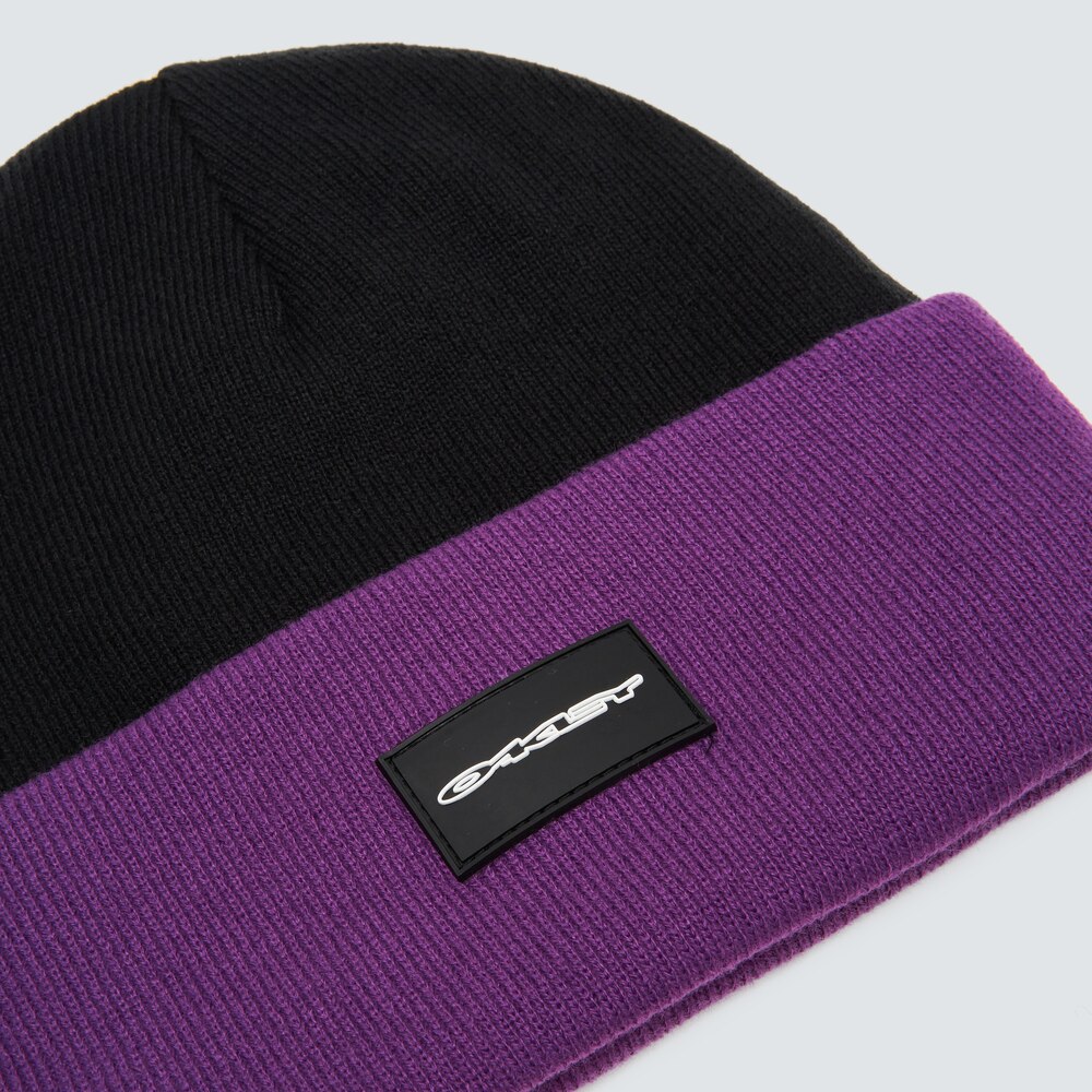 Oakley Tc Stretch Logo Beanie - Blackout/Ultra Purple | Oakley® US