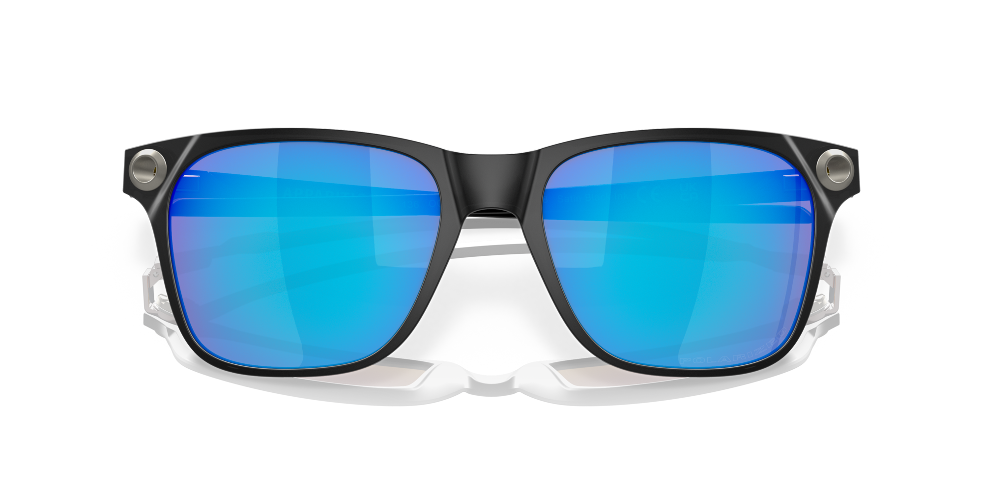 Apparition™ Sapphire Iridium Polarized Lenses, Satin Black Ink Frame ...