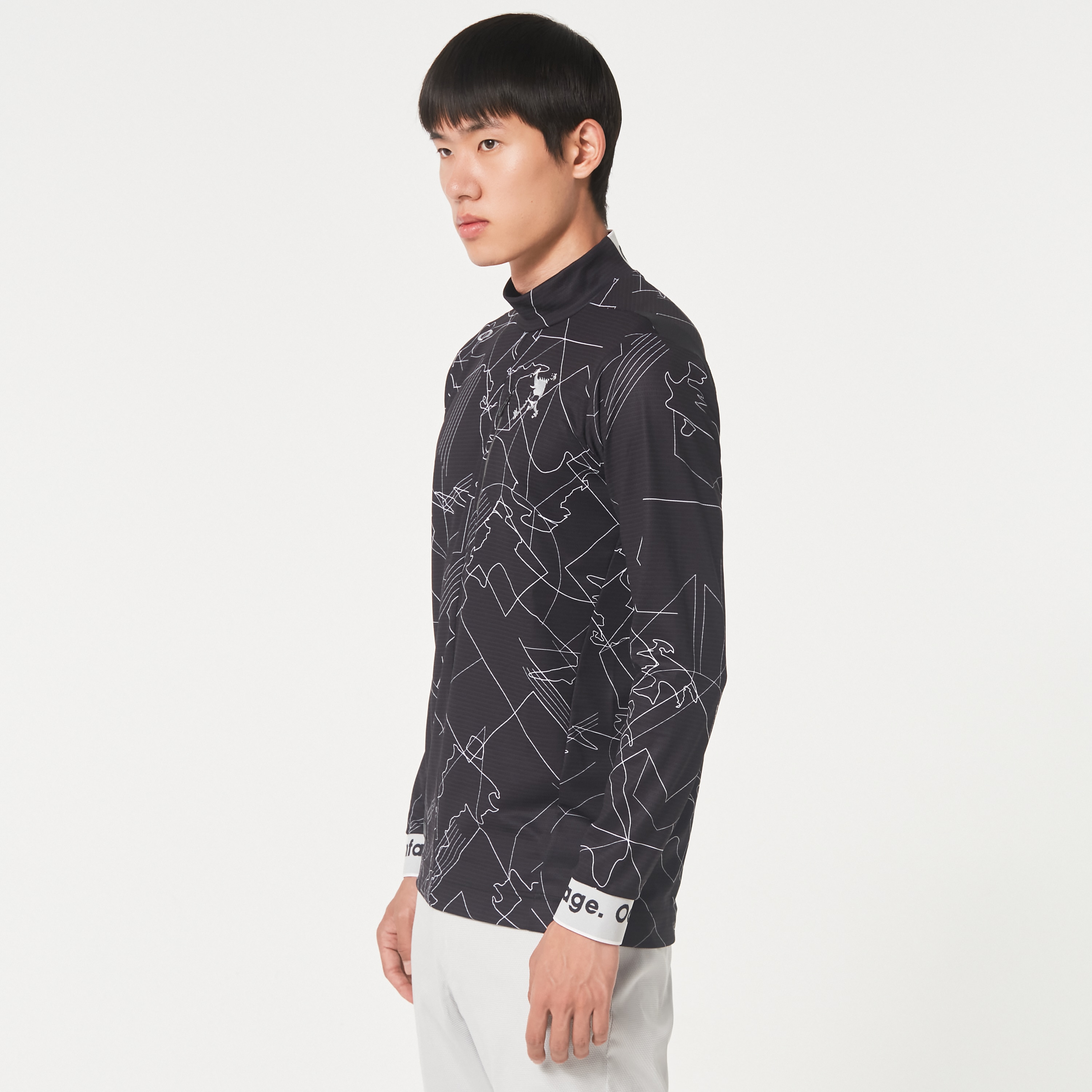 Oakley Skull Vector Ls Mock Shirt - Black Print | Oakley® 日本