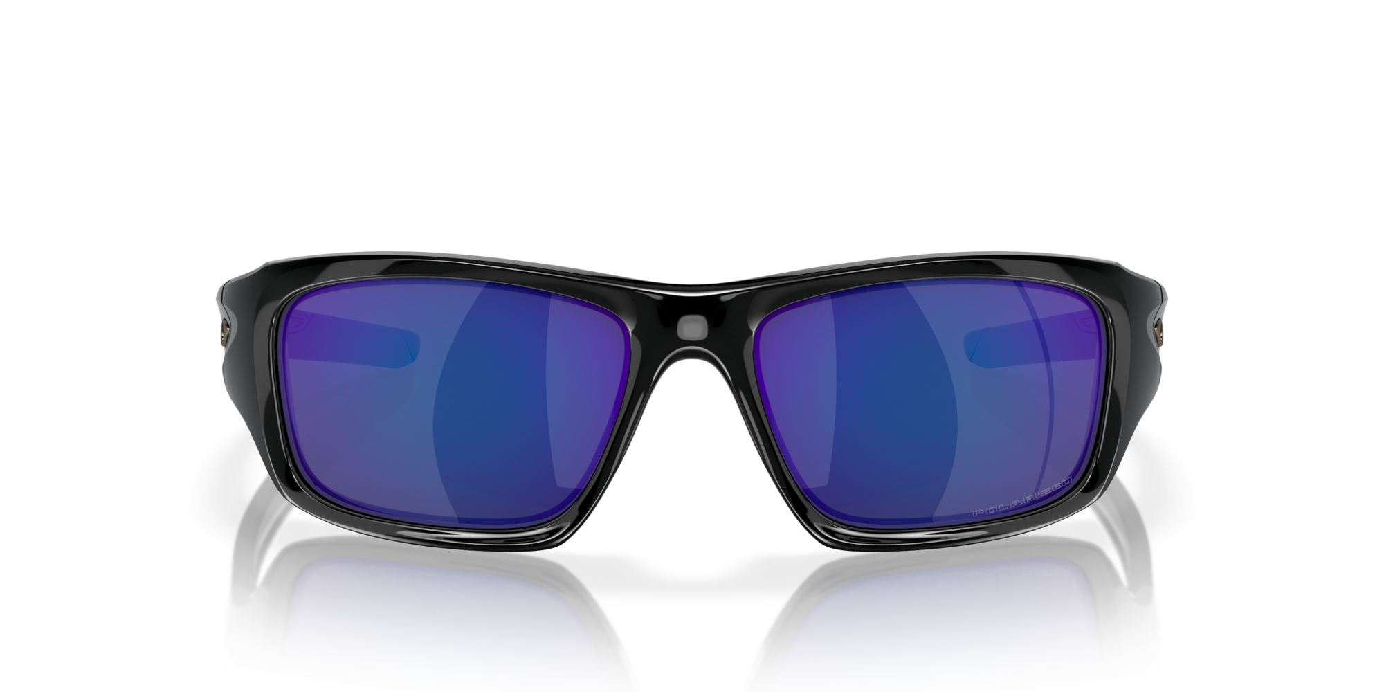 Valve® Deep Blue Iridium Polarized Lenses, Polished Black Frame ...