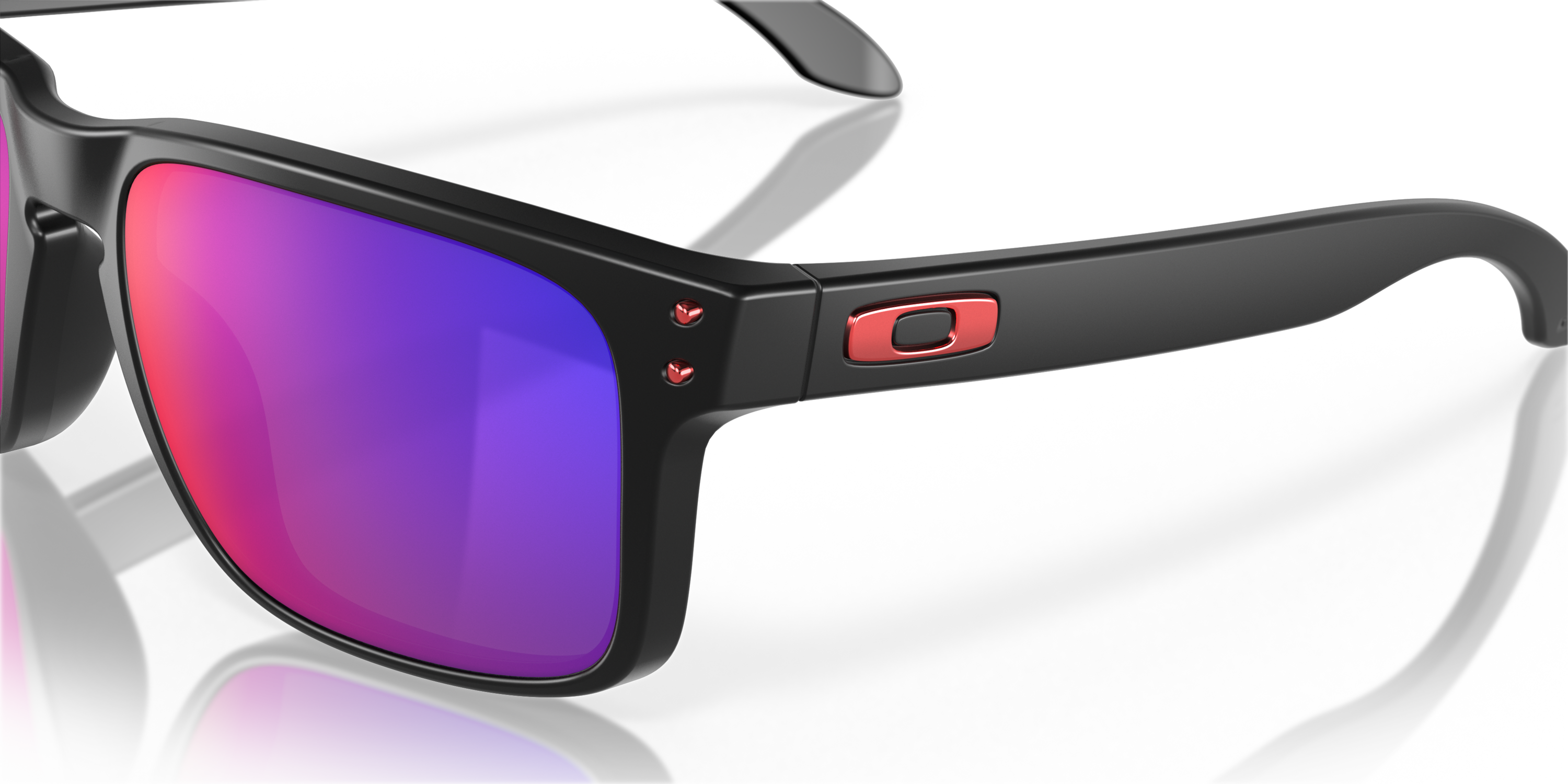 Oakley Holbrook™ Sunglasses with Matte Black Frame and + Red Iridium ...
