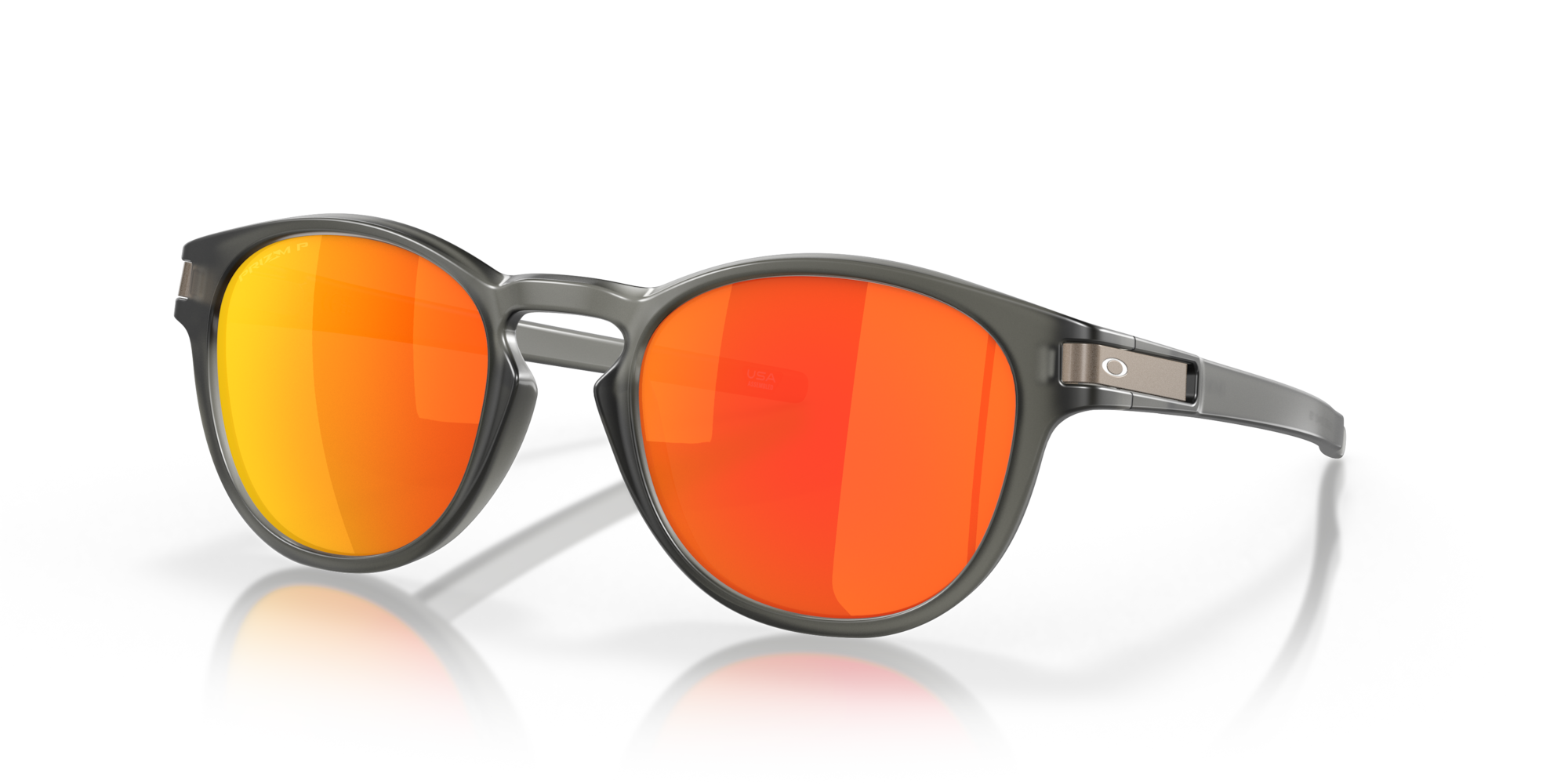 Latch™ (Low Bridge Fit) Prizm Ruby Polarized Lenses, Matte Grey Smoke ...