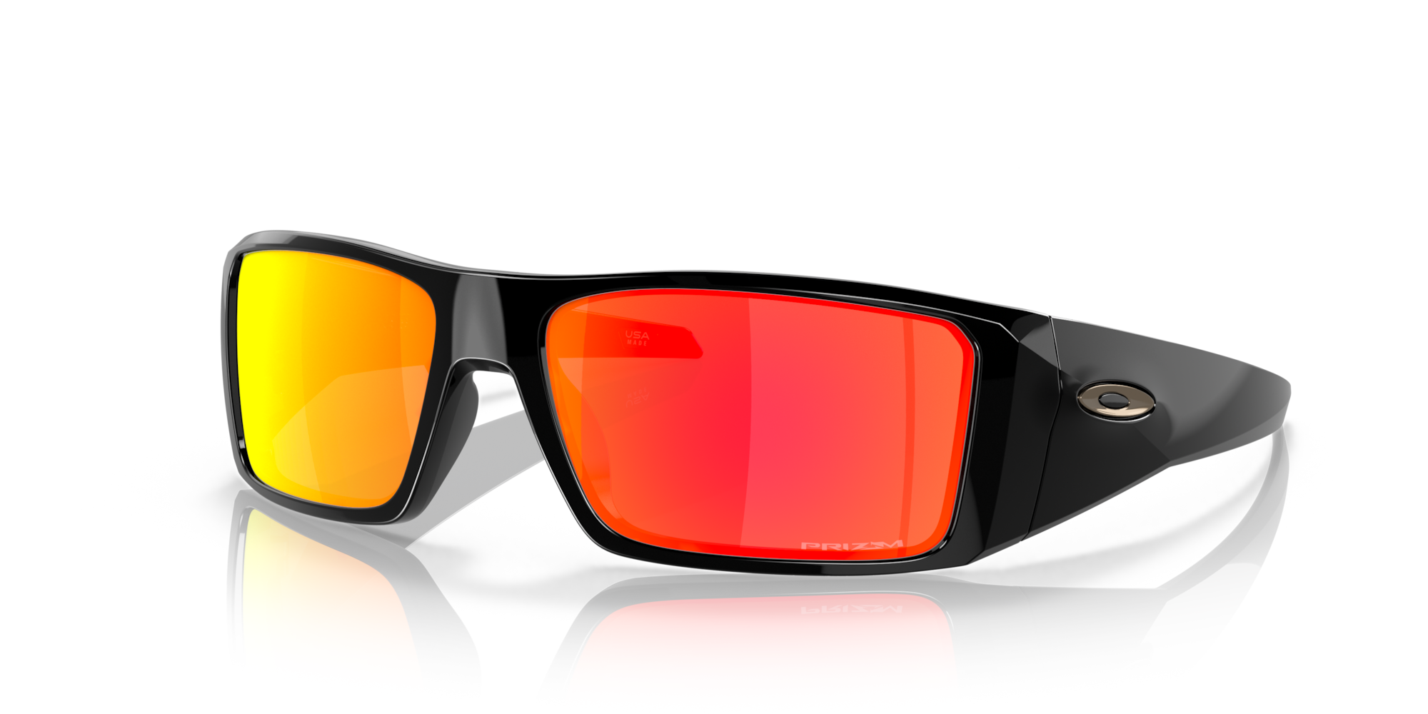 Heliostat Prizm Ruby Lenses, Polished Black Frame Sunglasses | Oakley® US