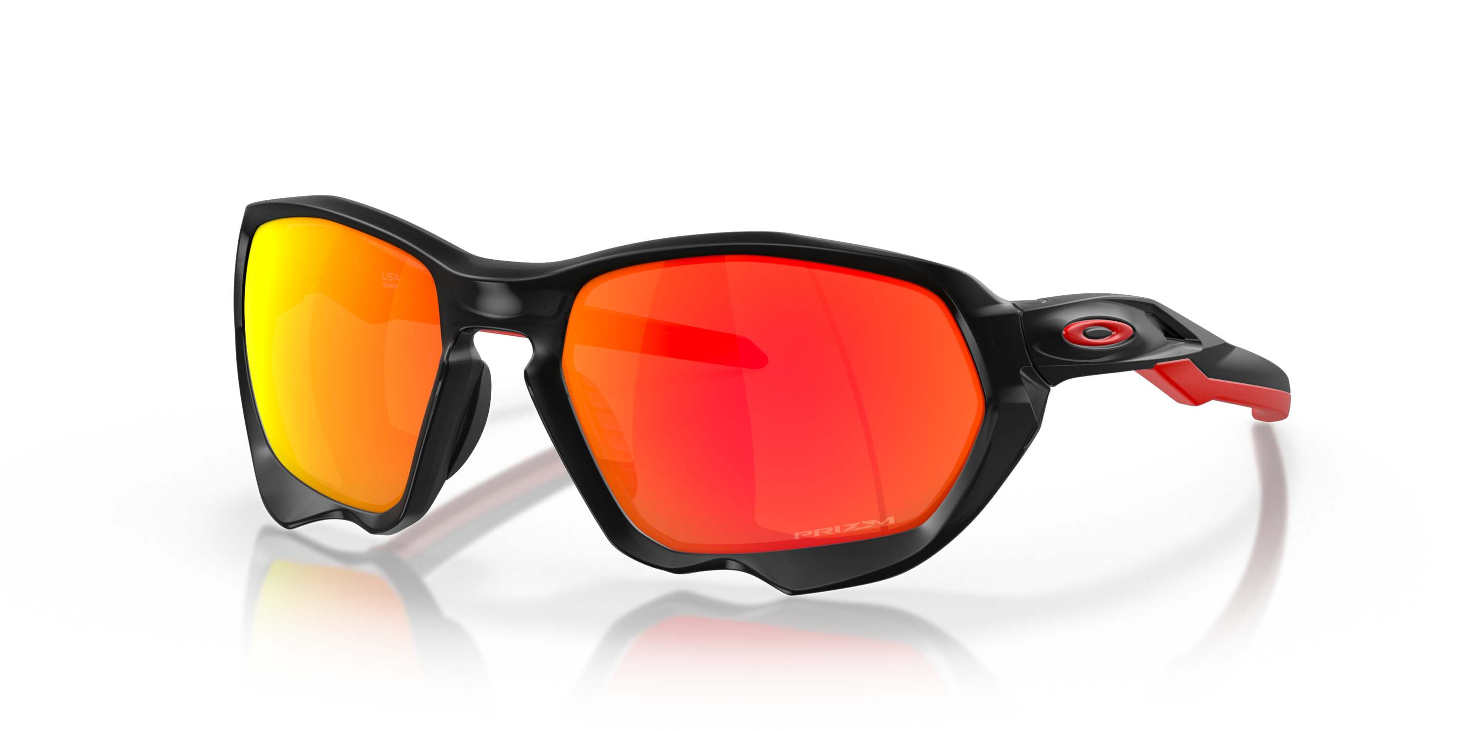 Oakley Plazma Sunglasses with Matte Black Ink Frame and Prizm Ruby ...