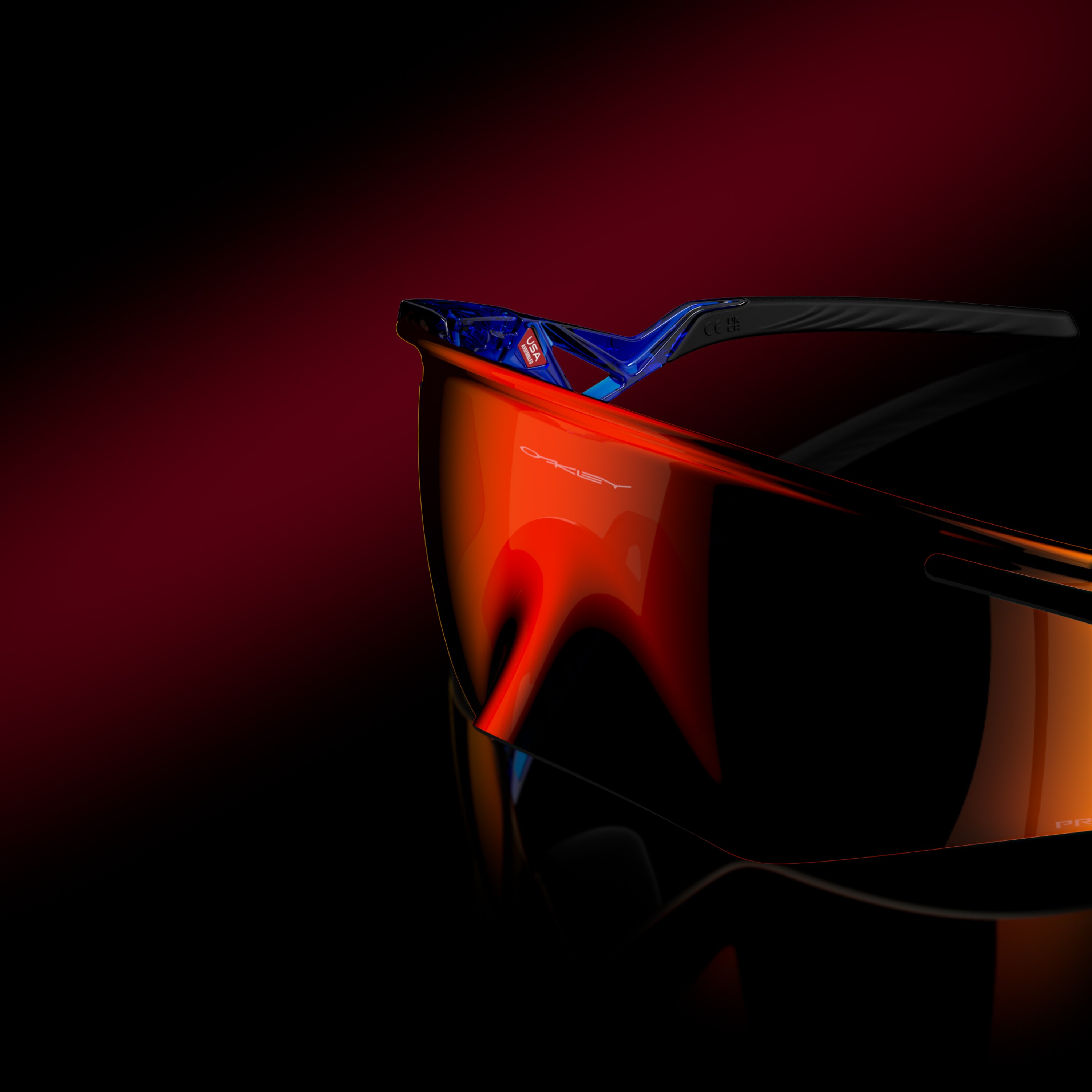 Oakley QNTM Kato™ Sunglasses with Crystal Blue Frame and Prizm Ruby ...