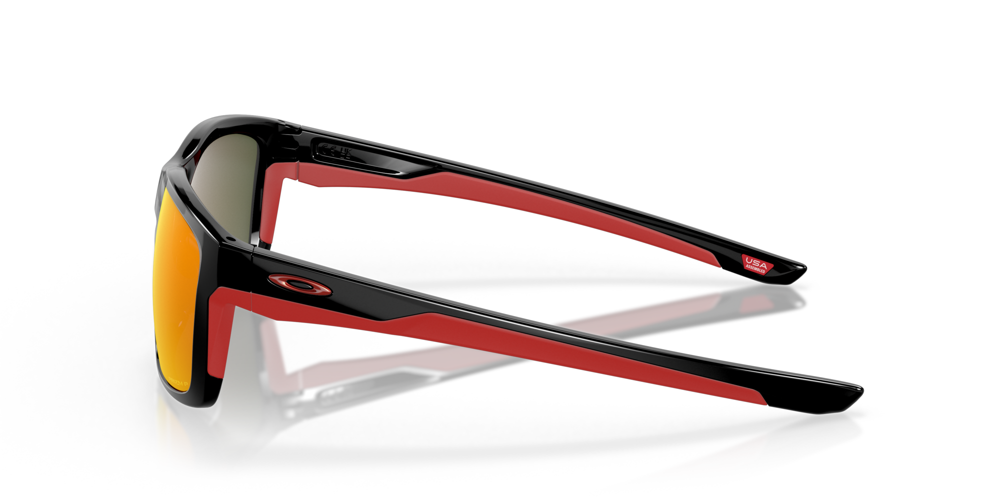 Mainlink™ Prizm Ruby Polarized Lenses, Polished Black Frame Sunglasses ...