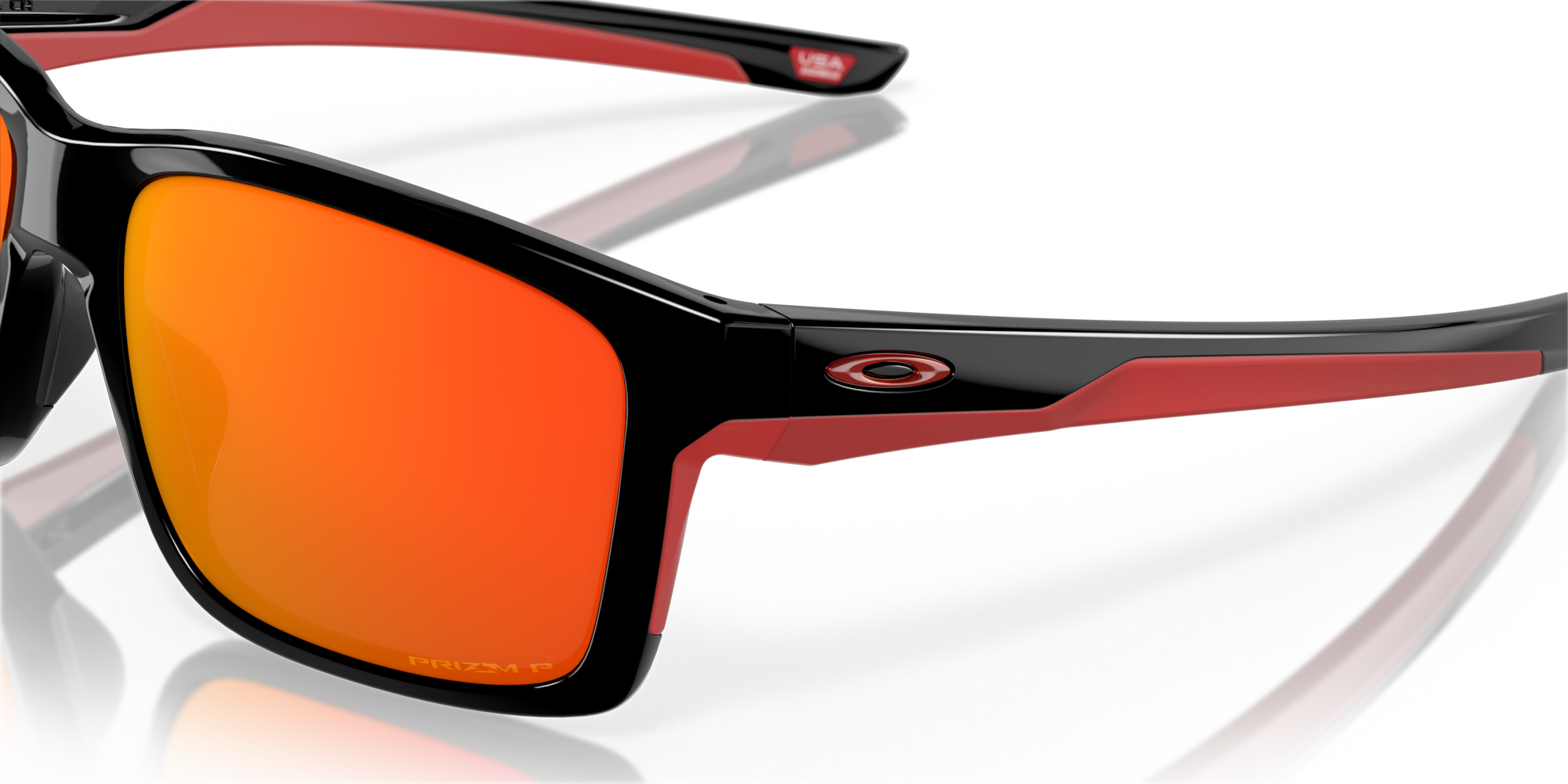 Mainlink™ Prizm Ruby Polarized Lenses, Polished Black Frame Sunglasses ...