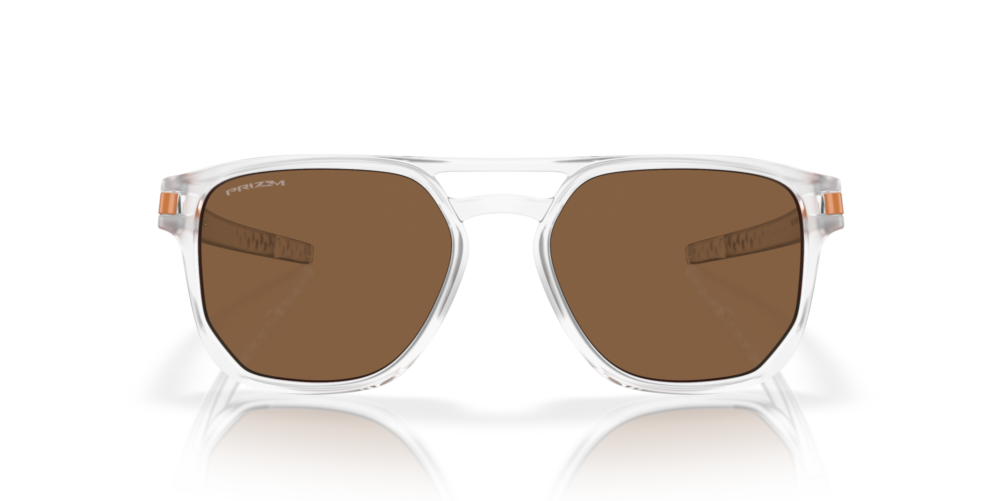 Oakley Latch™ Beta Sunglasses with Matte Clear Frame and Prizm Bronze ...