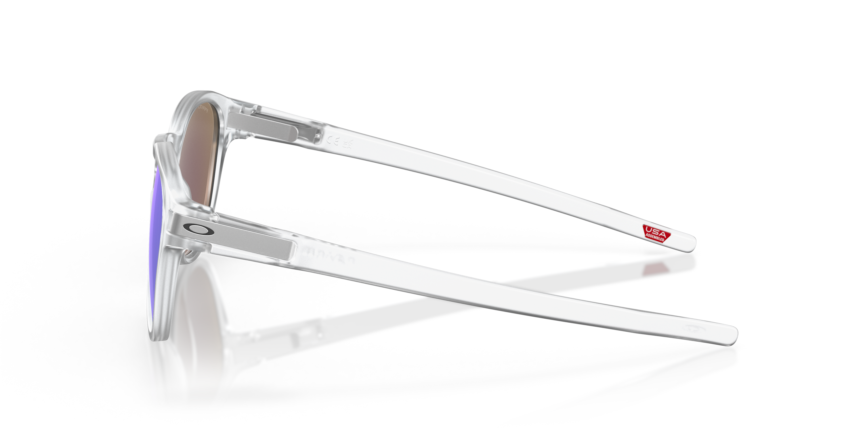 Oakley Latch™ Sunglasses with Matte Clear Frame and Prizm Sapphire ...