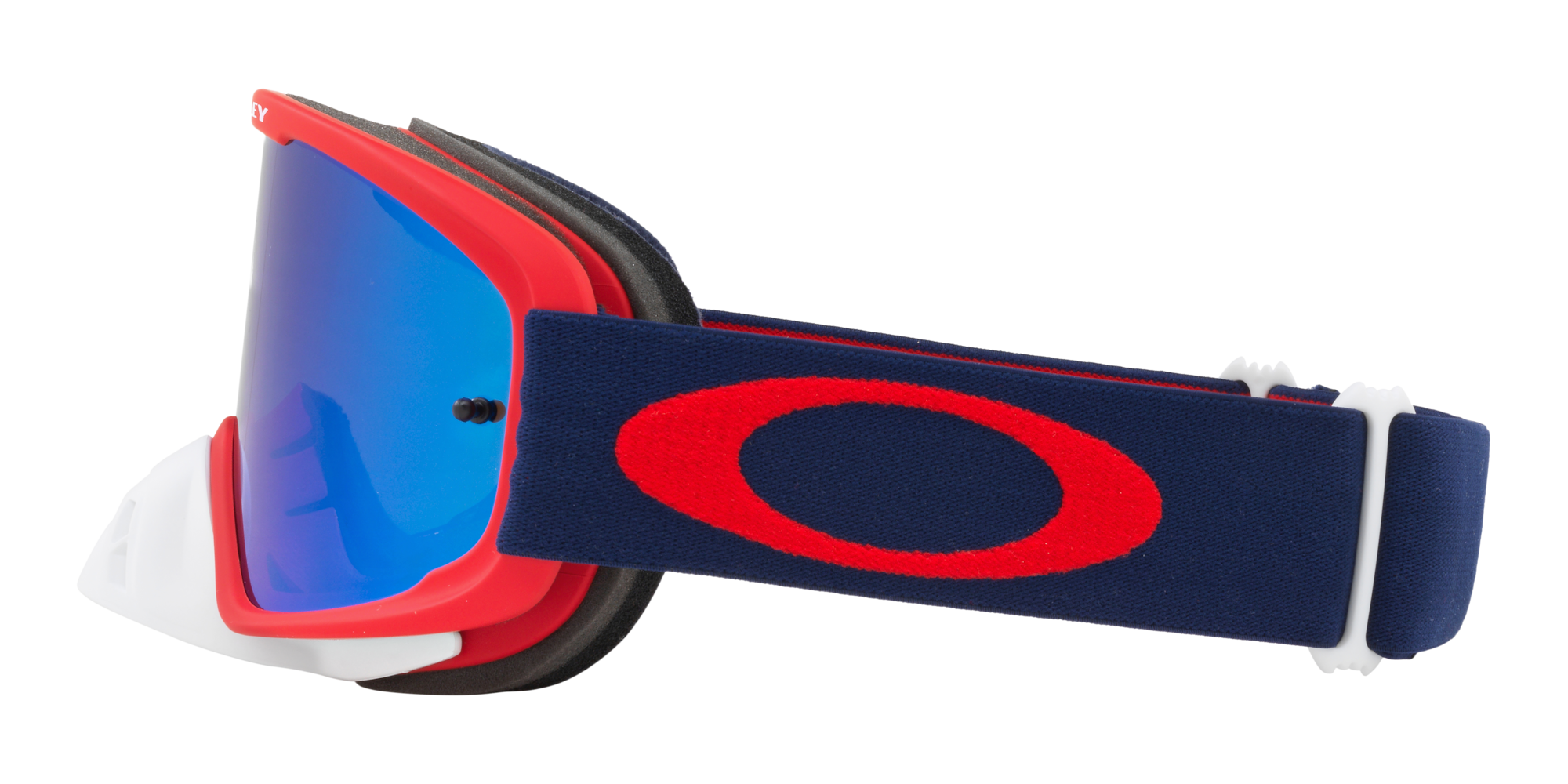Oakley O-Frame® 2.0 MX Goggles - Red Navy - Black Ice Iridium - OO7068 ...