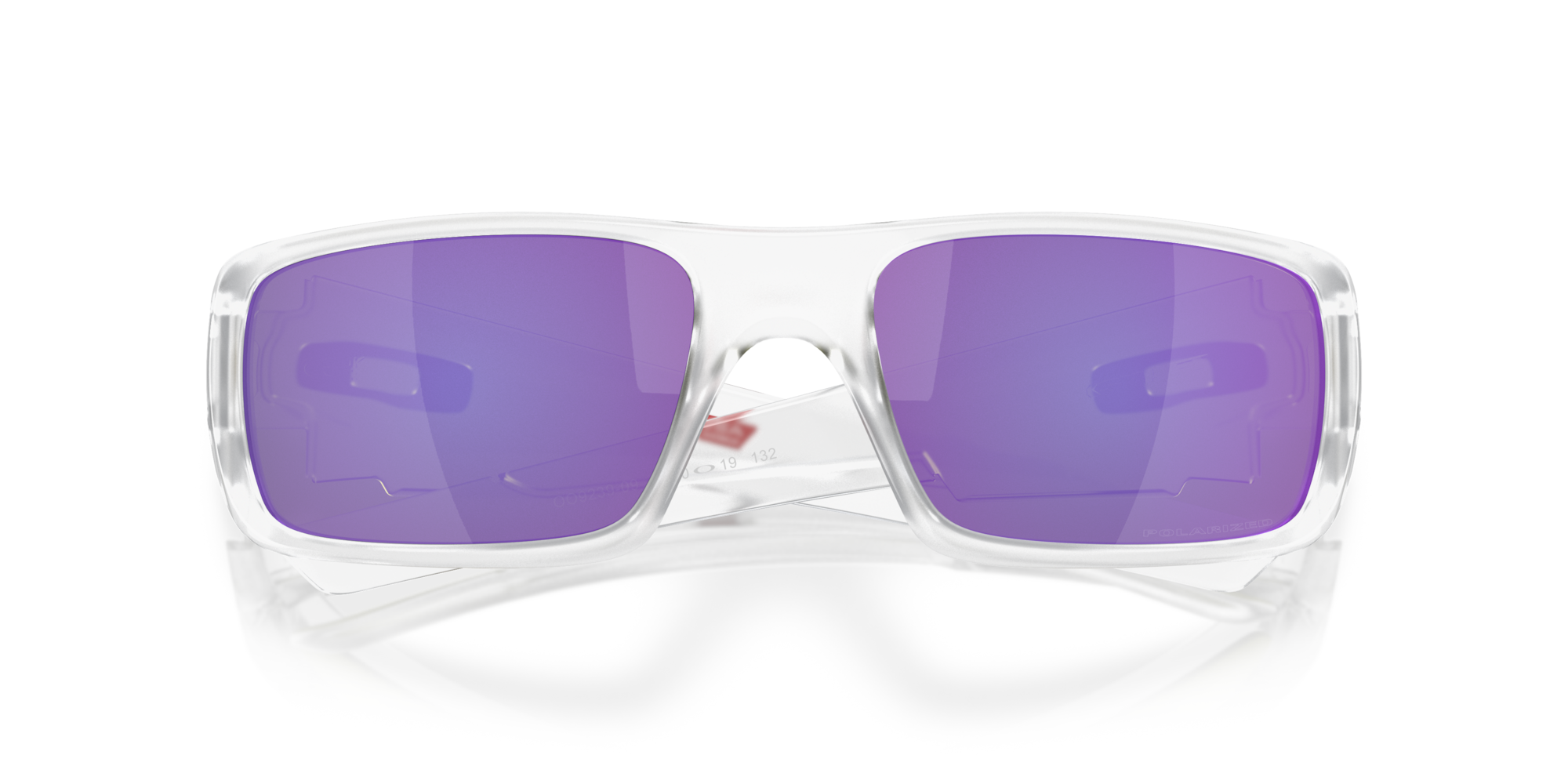 Crankshaft™ Violet Iridium Polarized Lenses Matte Clear Frame