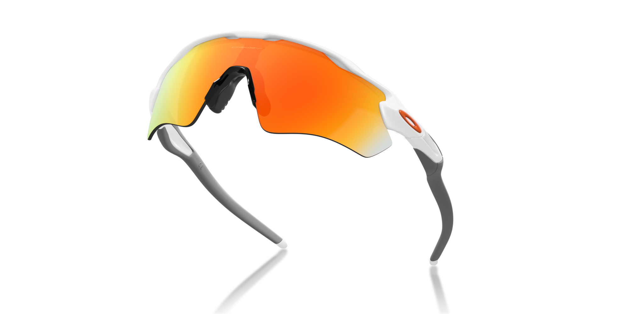 Radar® EV Path® Fire Iridium Lenses, Polished White Frame Sunglasses ...
