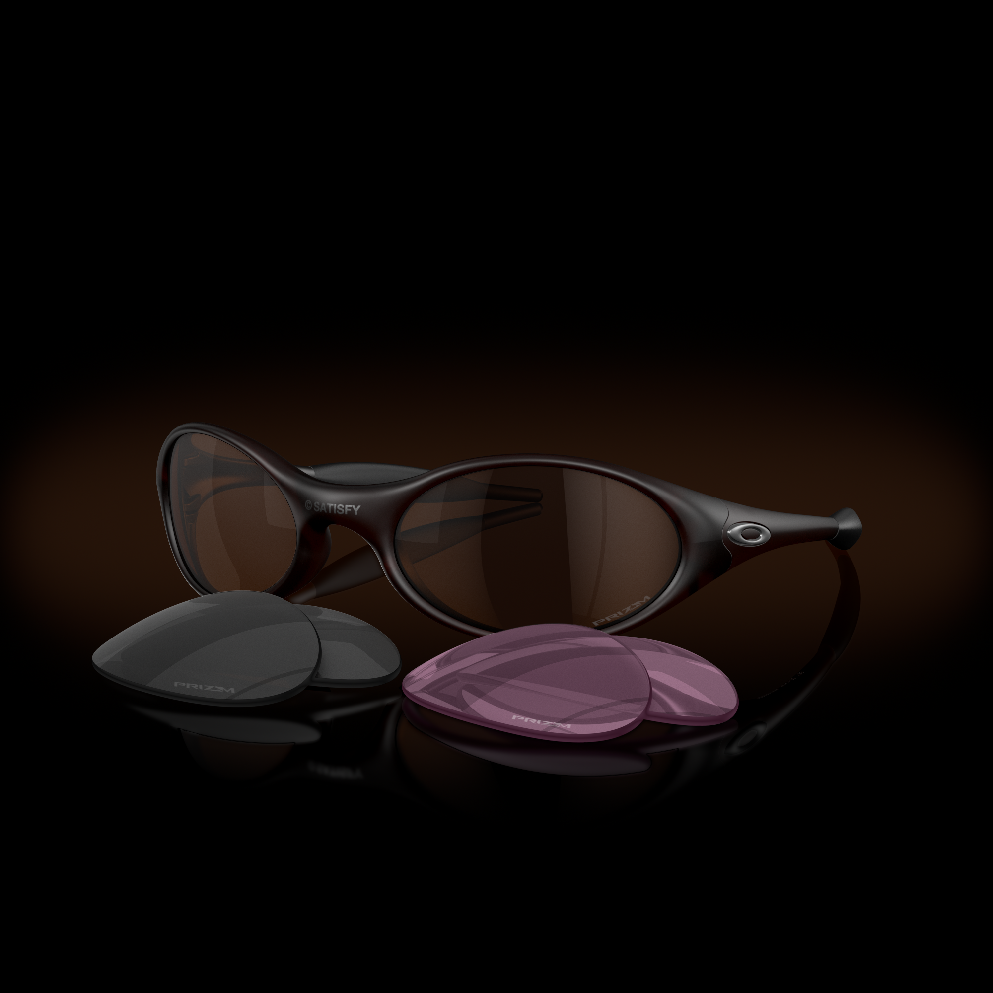 Eye Jacket™ x Satisfy Prizm Black Lenses, Matte Rootbeer Frame ...