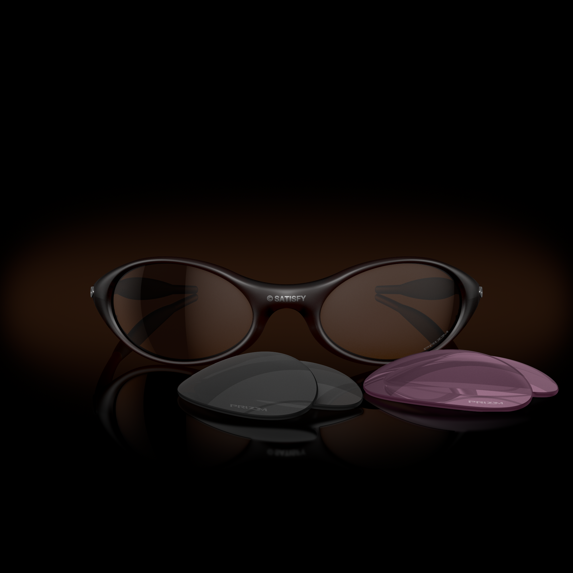 Eye Jacket™ x Satisfy Prizm Black Lenses, Matte Rootbeer Frame ...