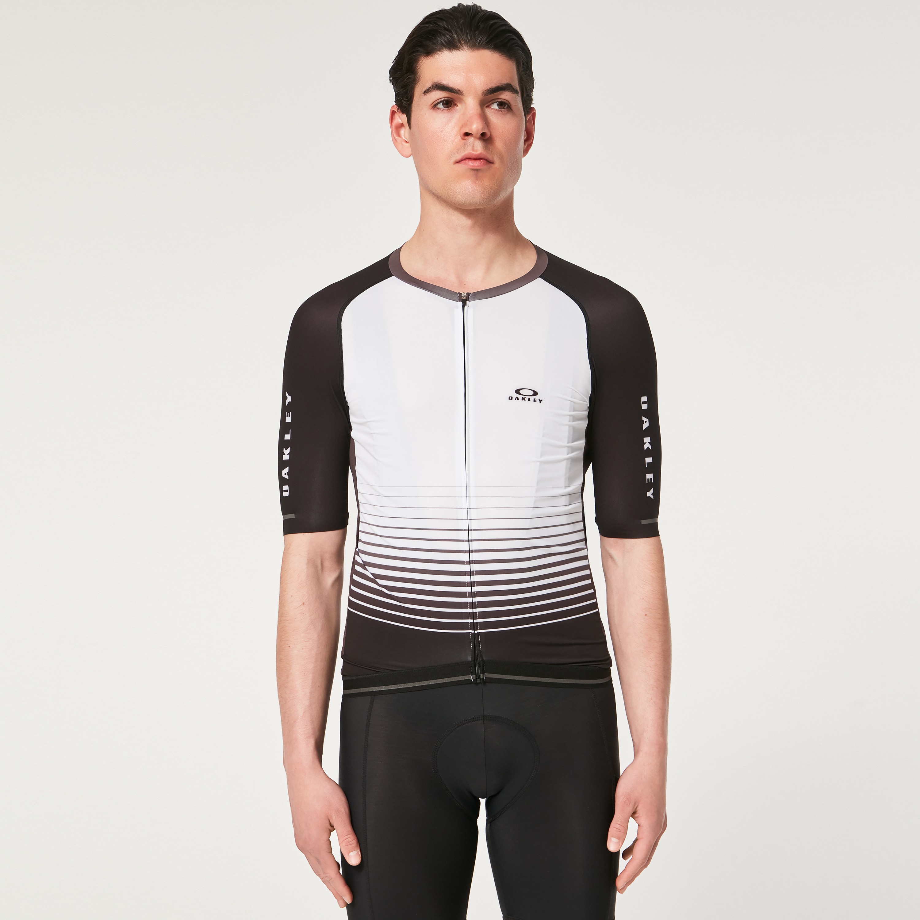 Oakley Sublimated Icon Jersey 2.0 - White/Forged Iron Stripe | Oakley® EU