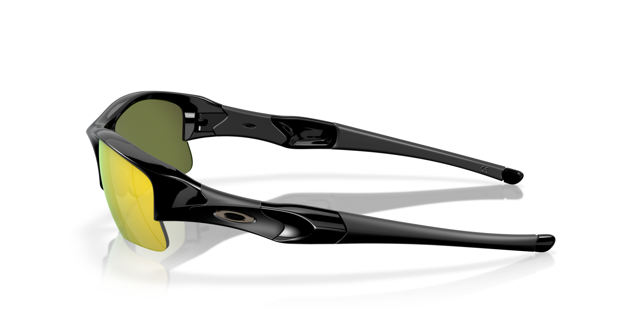 Flak Jacket® XLJ Fire Iridium Lenses, Polished Black Frame Sunglasses ...