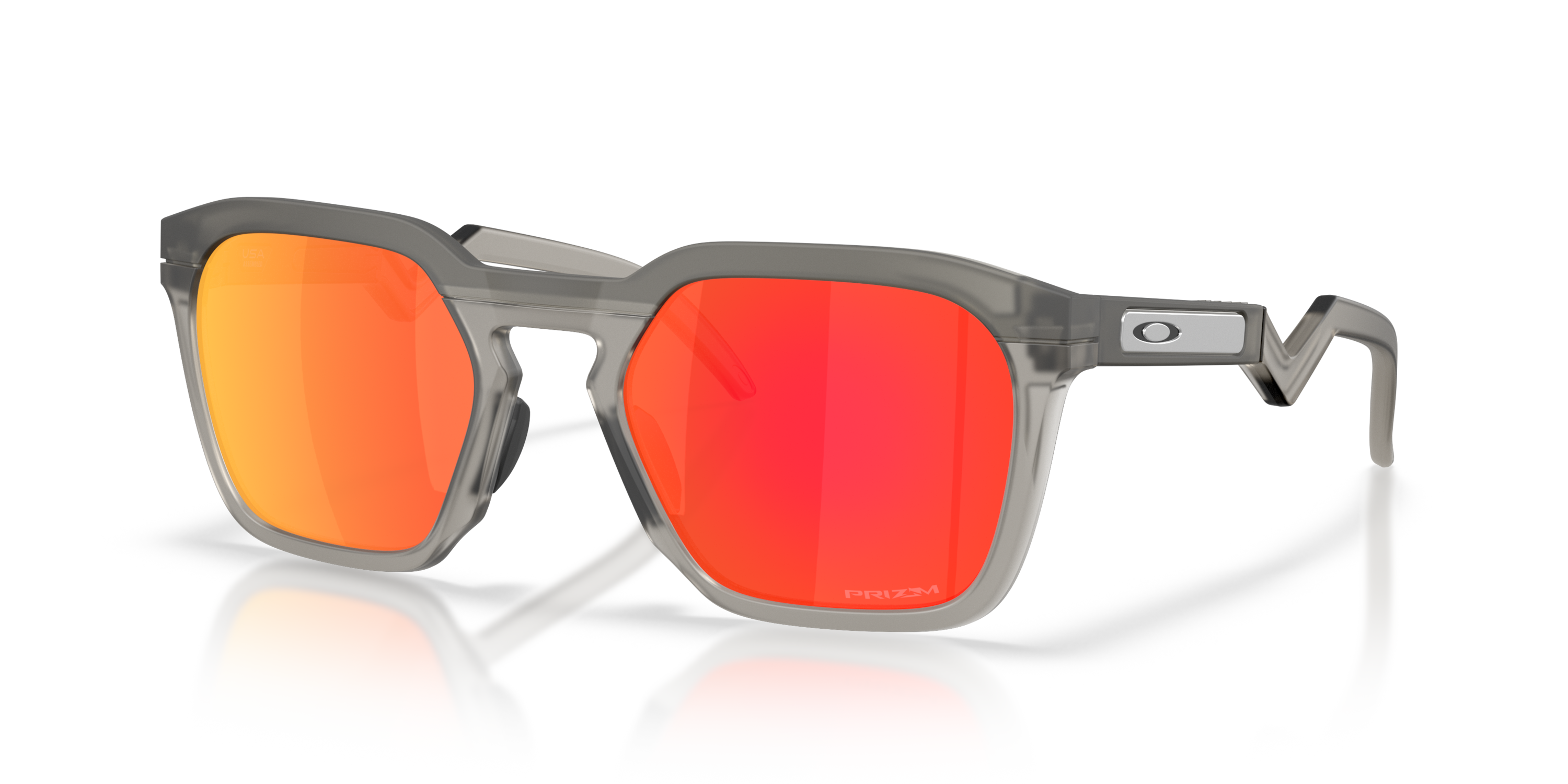 HSTN SQ Prizm Ruby Lenses, Matte Grey Smoke Frame Sunglasses | Oakley® GB