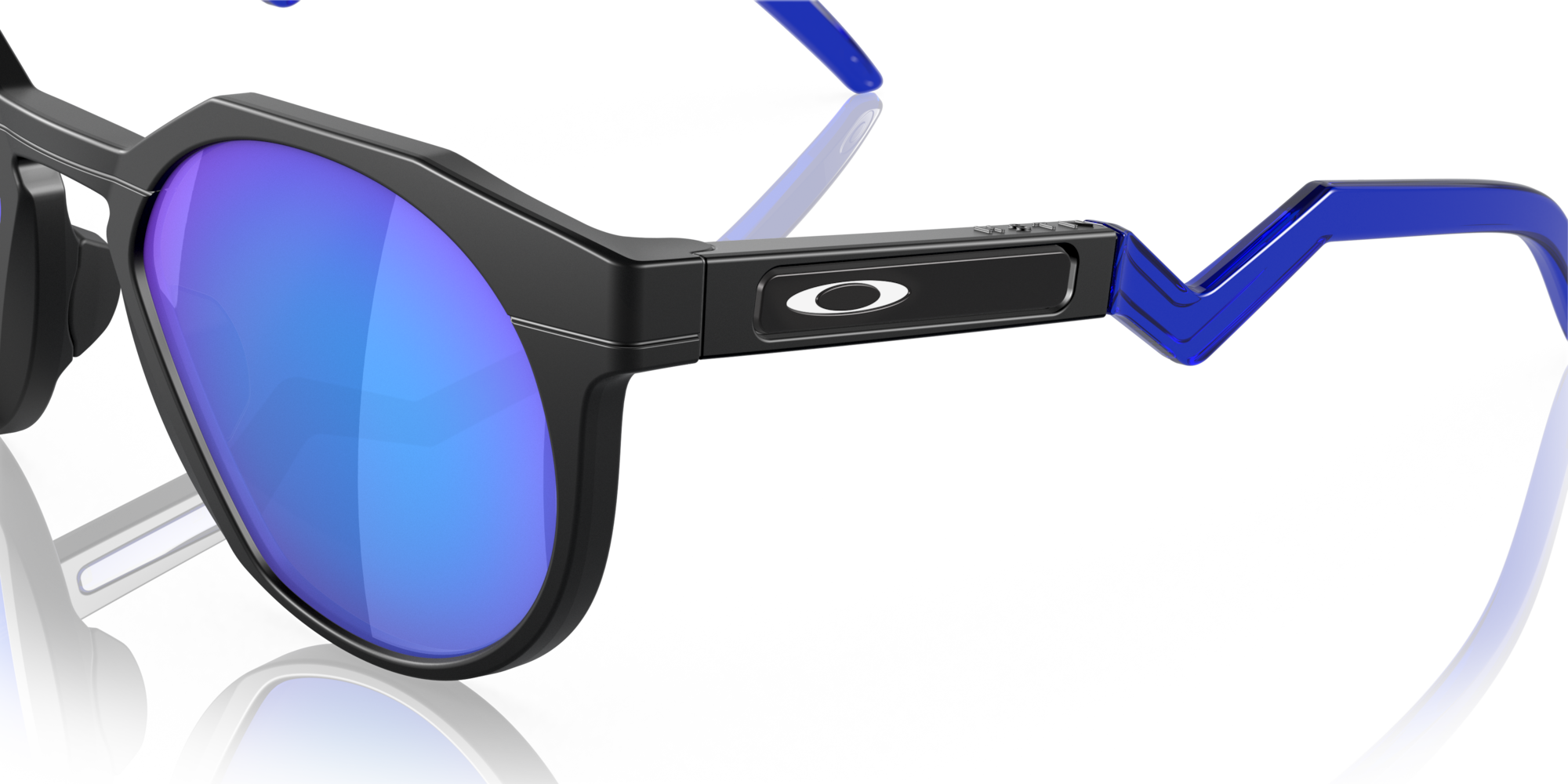 HSTN (Low Bridge Fit) Prizm Sapphire Polarized Lenses, Matte Black Frame Sunglasses | Oakley® US