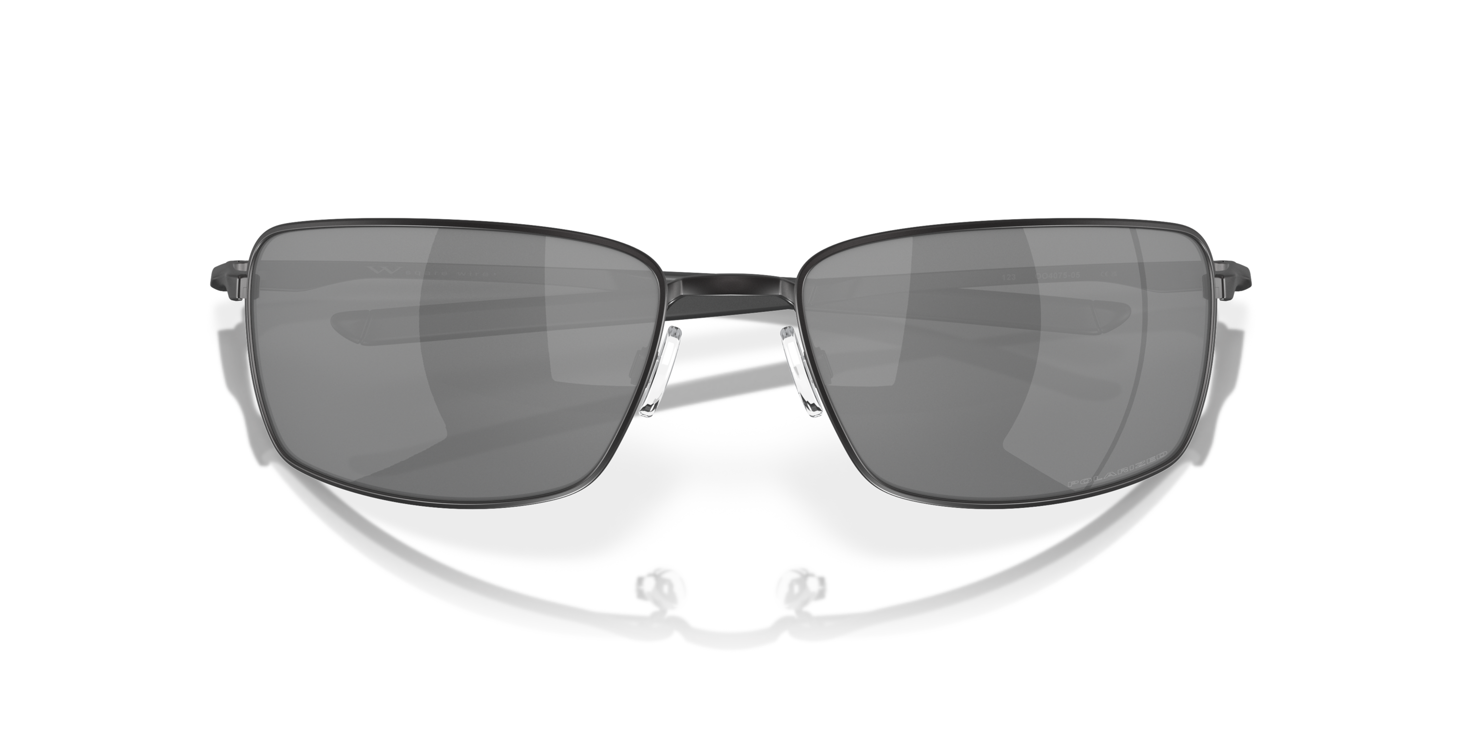 Oakley Square Wire™ Sunglasses with Matte Black Frame and Black Iridium ...