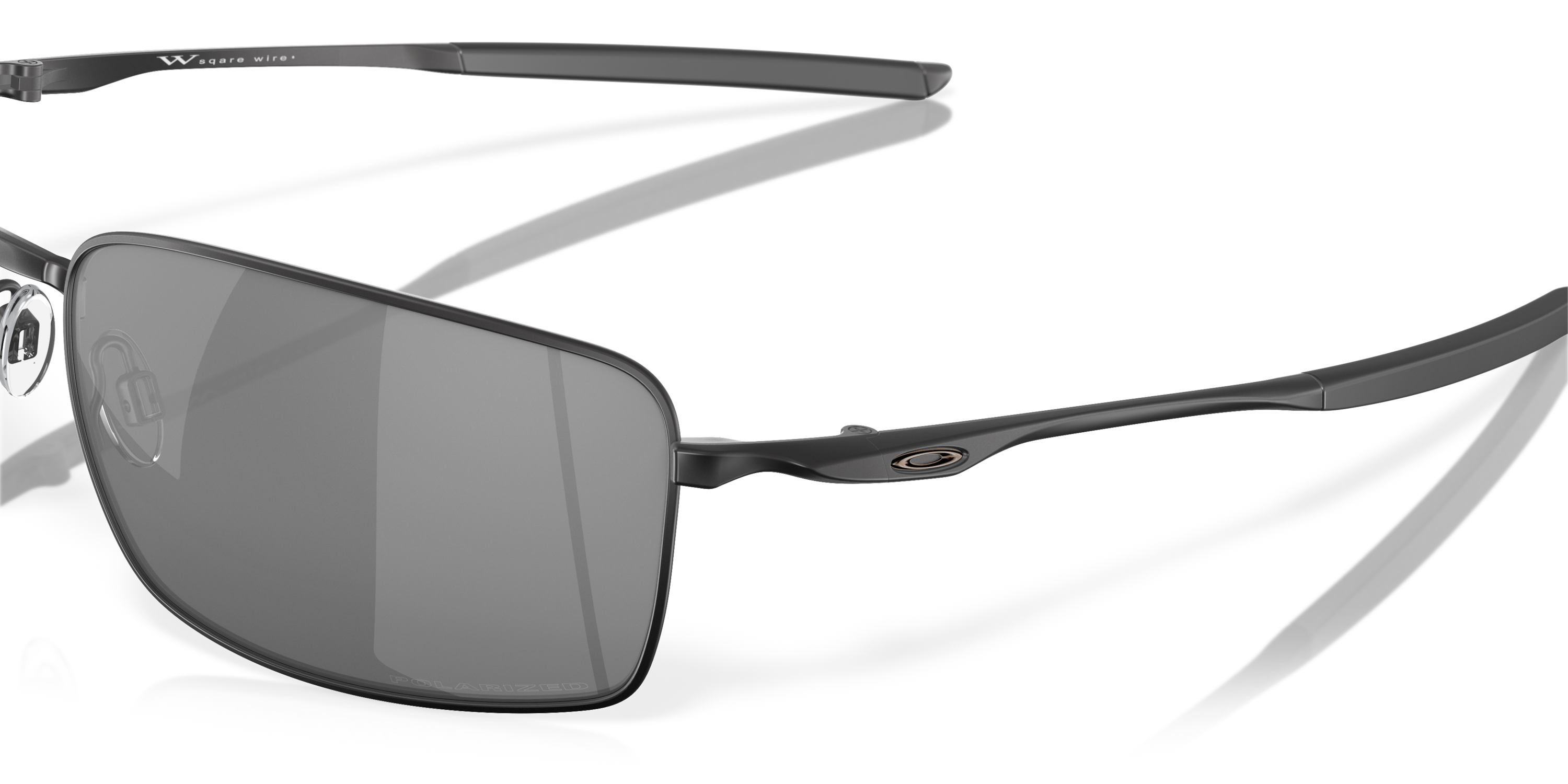 Square Wire™ Black Iridium Polarized Lenses, Matte Black Frame ...