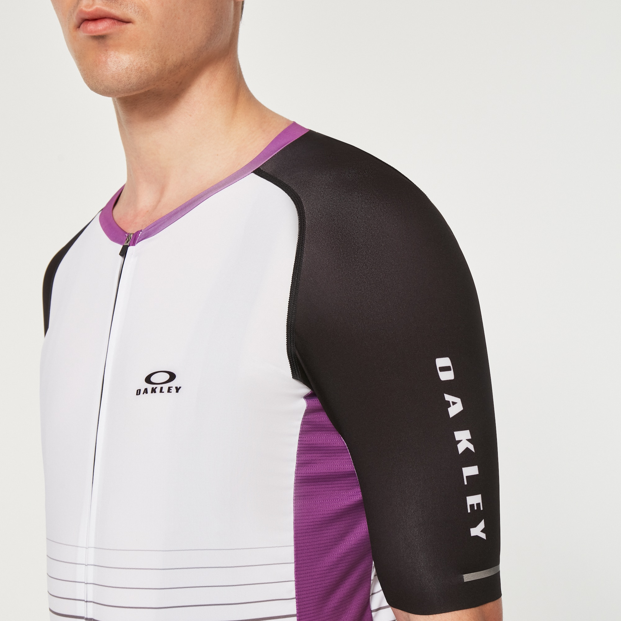 Oakley Sublimated Icon Jersey 2.0 - White/Purple Stripes | Oakley® 日本