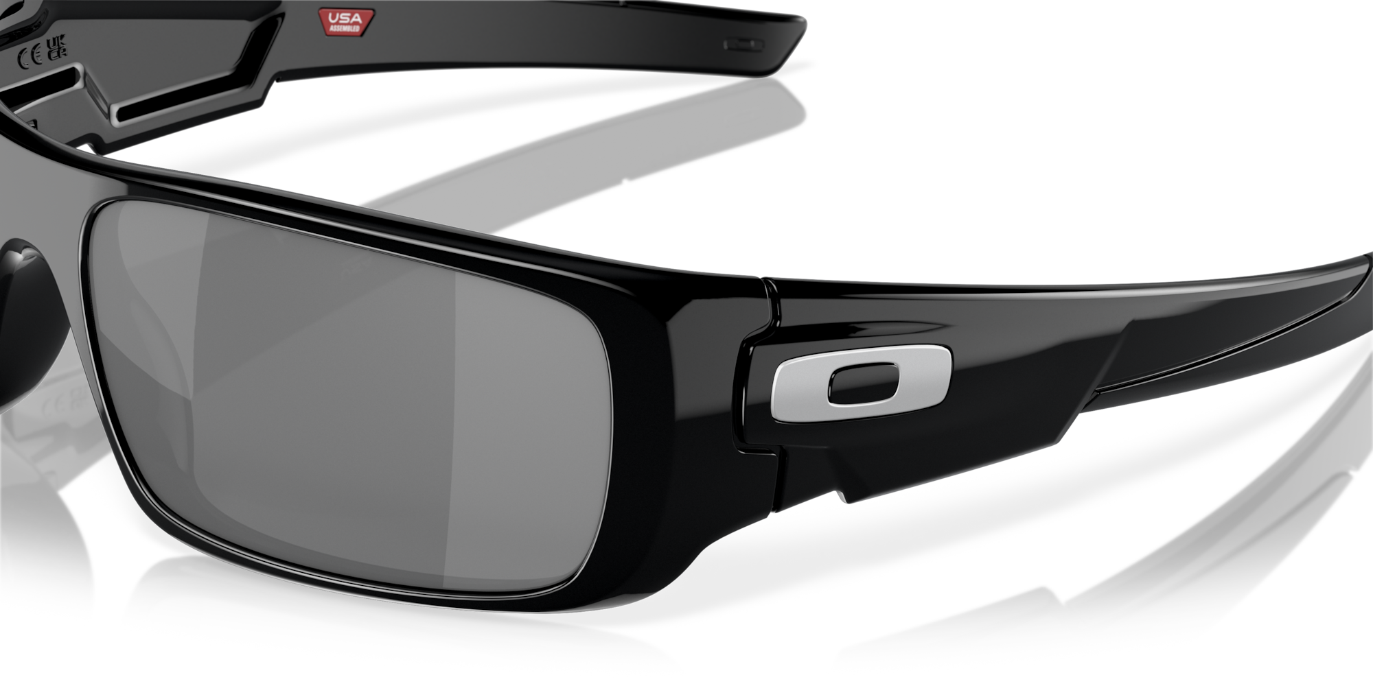 Crankshaft™ Black Iridium Lenses, Polished Black Frame Sunglasses ...