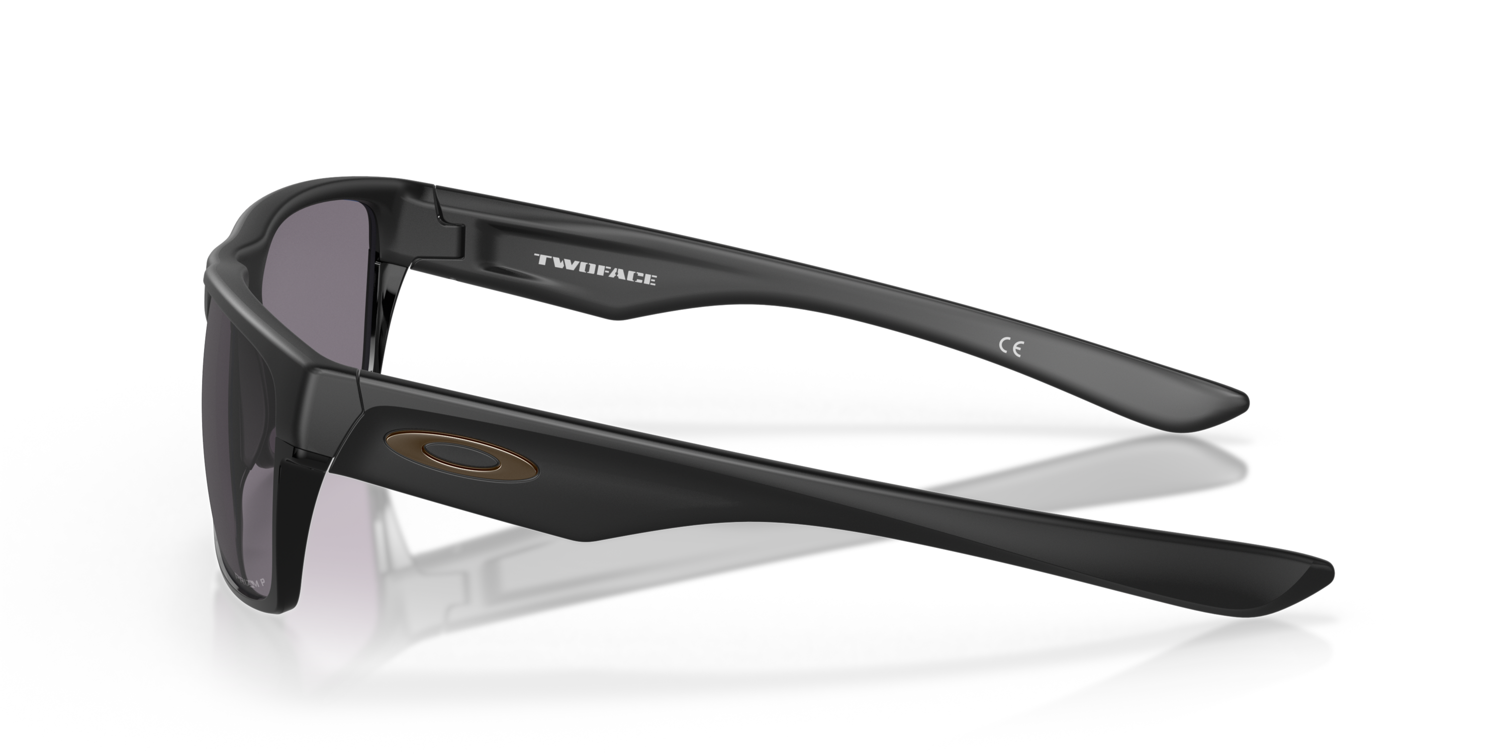 TwoFace™ (Low Bridge Fit) Prizm Grey Polarized Lenses, Matte Black ...