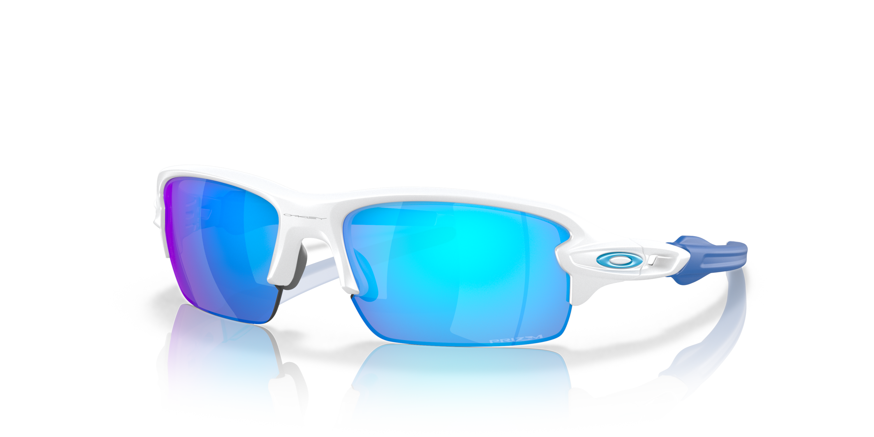 Flak® XS (Youth Fit) Prizm Sapphire Lenses, Matte White Frame ...