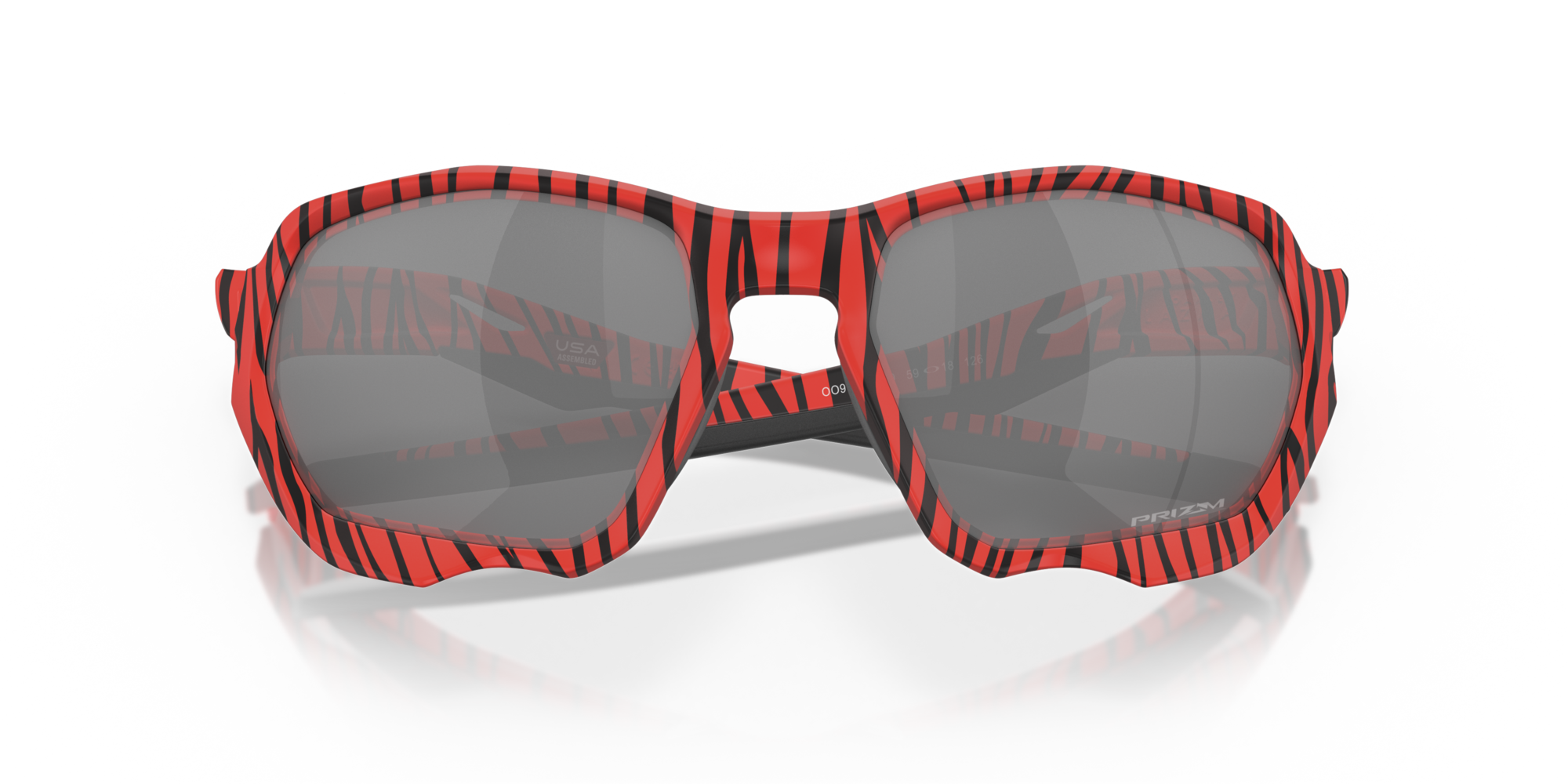 Oakley Plazma (Low Bridge Fit) Sunglasses with Red Tiger Frame and ...