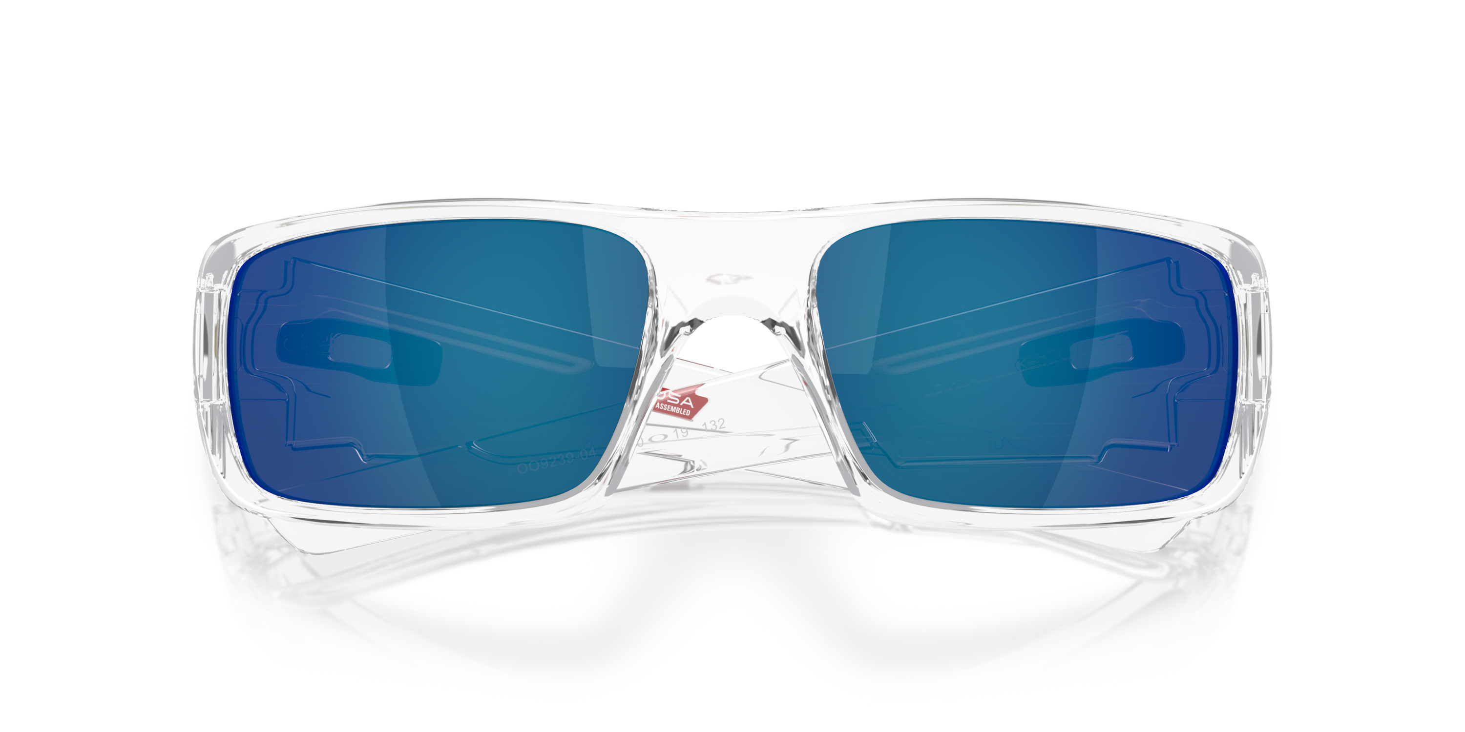 Crankshaft™ Ice Iridium Lenses, Polished Clear Frame Sunglasses ...