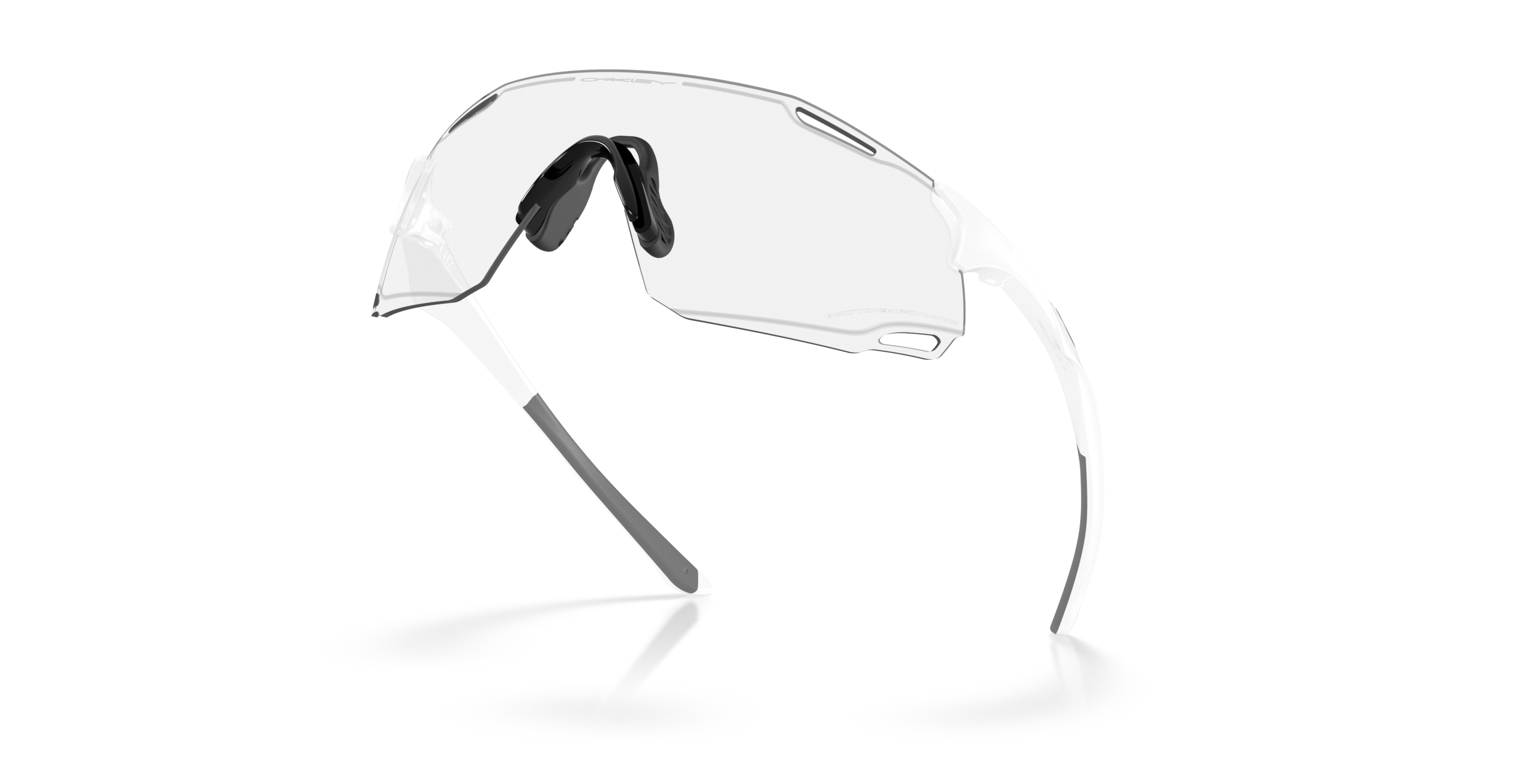 Oakley Cybr Dyno Sunglasses with Matte White Frame and Clear to Black ...