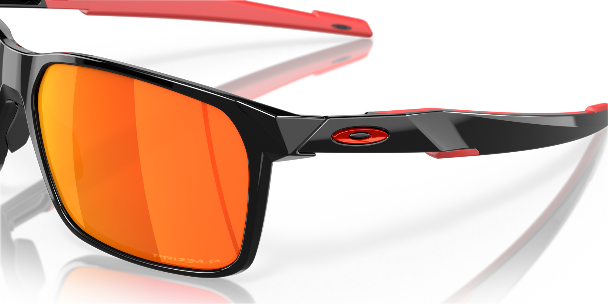 Portal X Prizm Ruby Polarized Lenses, Polished Black Frame Sunglasses ...