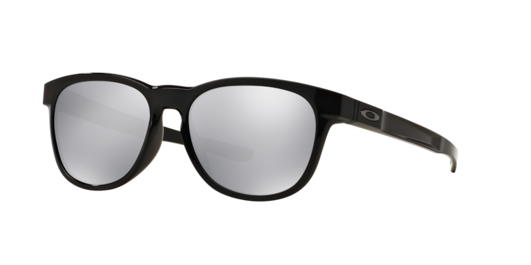 Stringer Chrome Iridium Lenses, Polished Black Frame Sunglasses ...