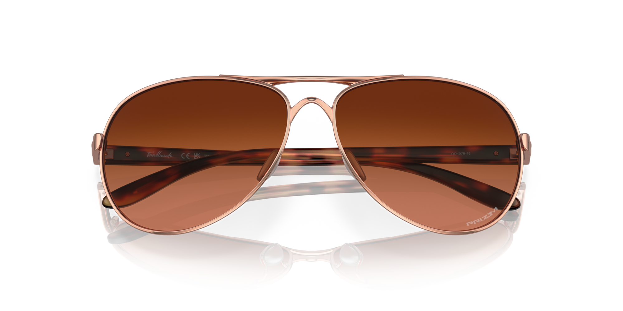 Oakley Feedback Sunglasses with Rose Gold Frame and Prizm Brown ...