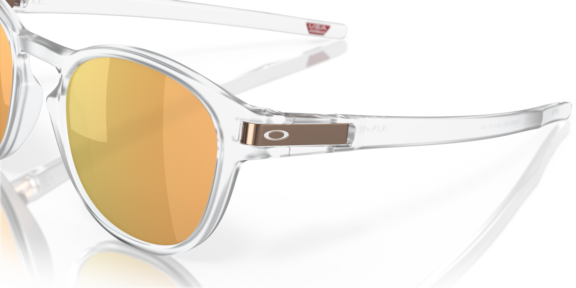 Oakley Latch™ Sunglasses with Matte Clear Frame and Prizm Rose Gold ...