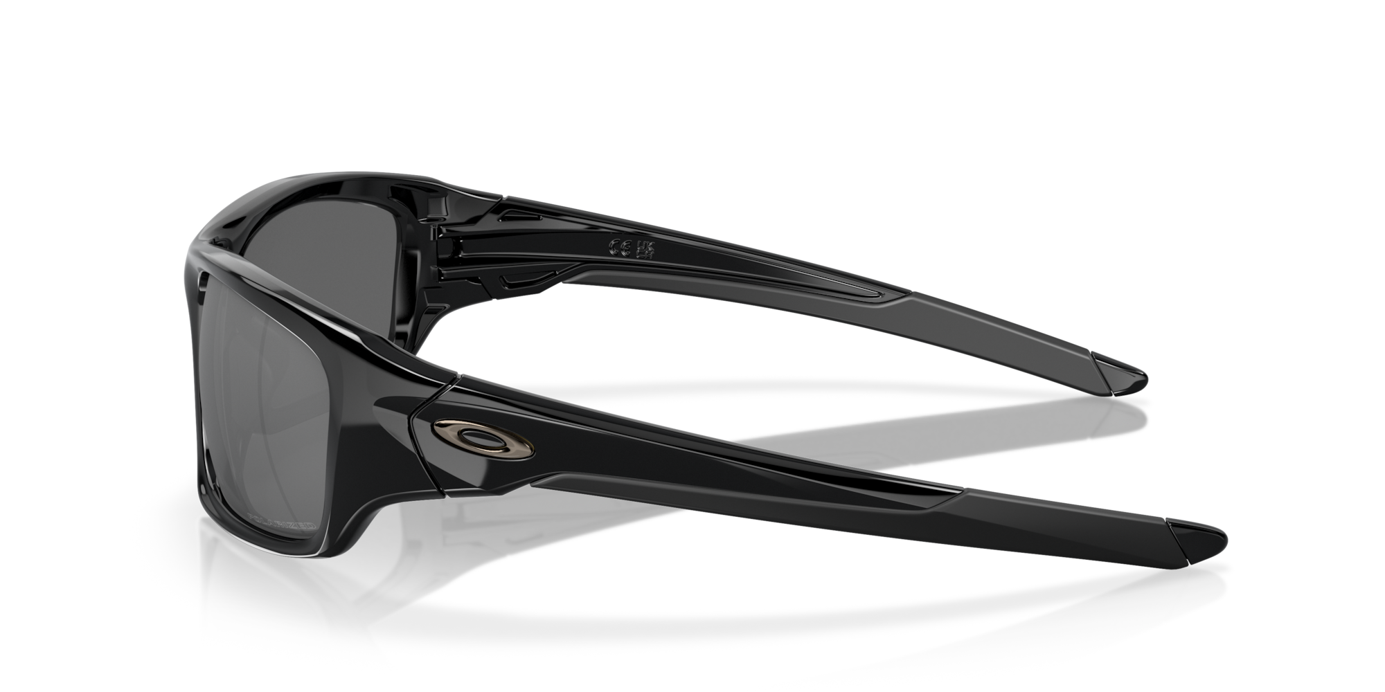 Valve® Black Iridium Polarized Lenses, Polished Black Frame Sunglasses ...