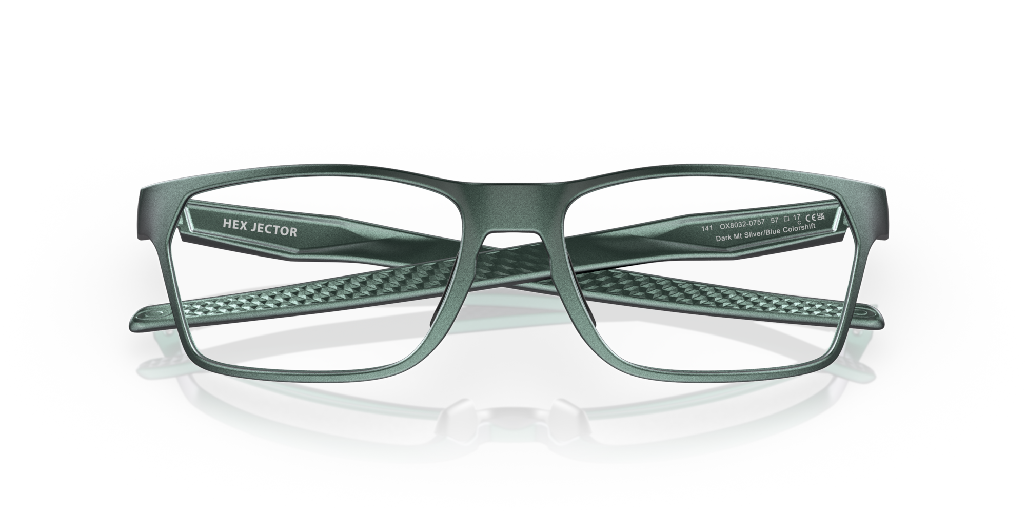 Hex Jector Dark Matte Silver/Blue Colorshift Eyeglasses | Oakley ...