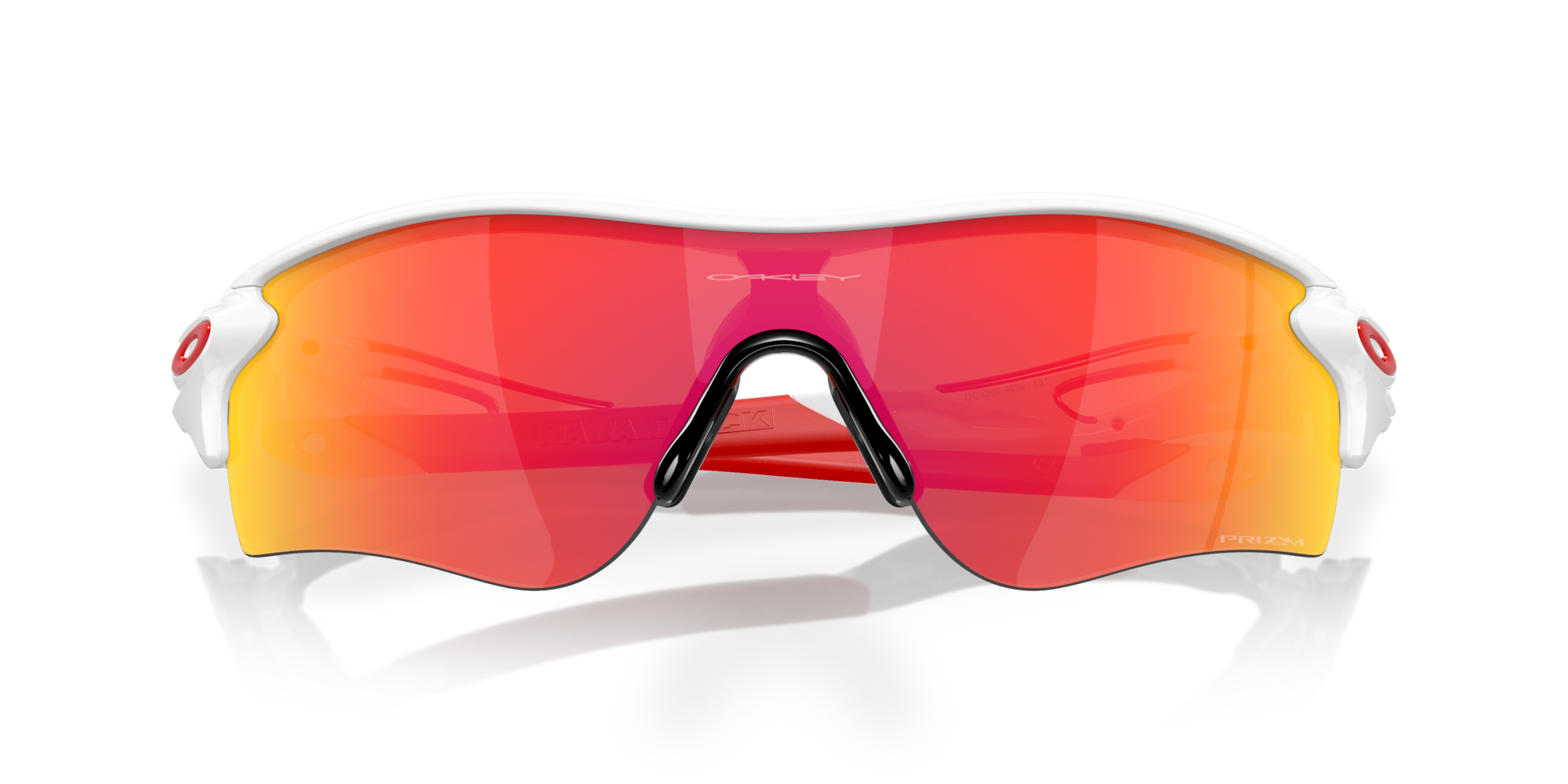 RadarLock® Path® (Low Bridge Fit) Prizm Ruby Lenses, Polished White ...