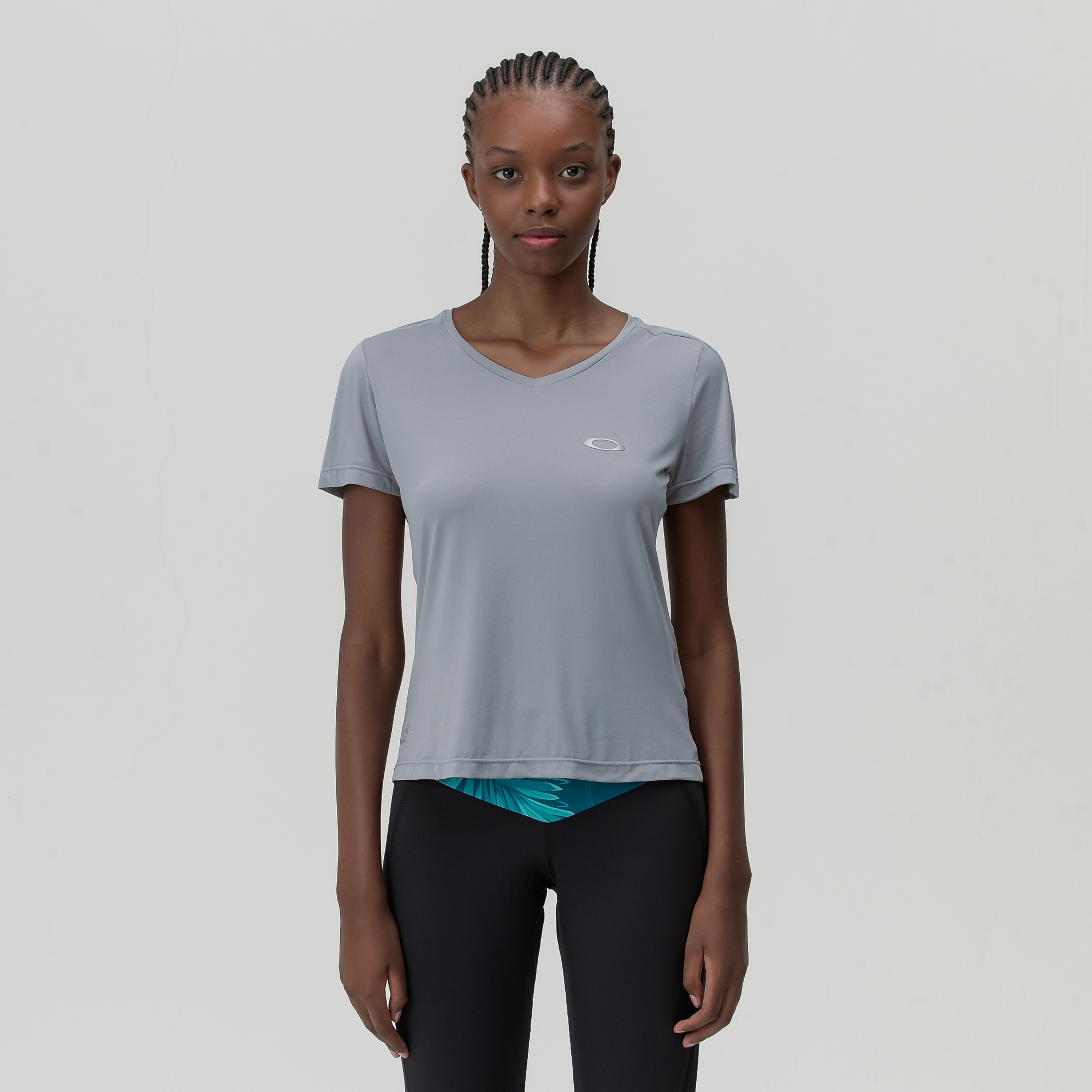 Oakley O Rec Bio V Neck Ss Tee - Gray Plaid | Oakley® BR