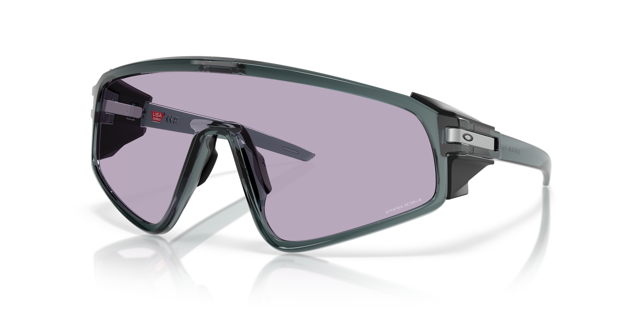 Oakley Latch™ Panel Sunglasses with Crystal Black Frame and Prizm Slate ...